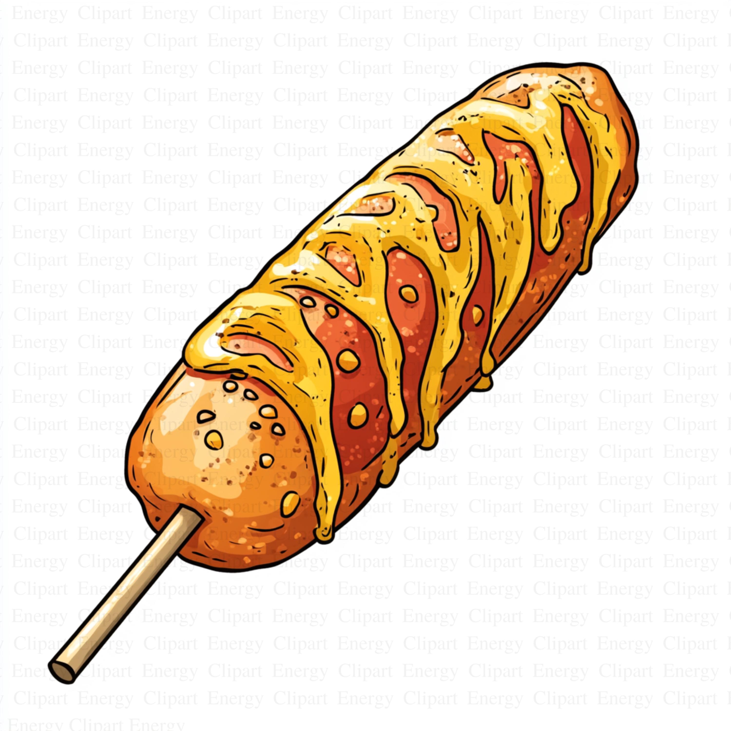Corn Dog Clipart | 5 High Quality Jpg's | Digital Download | Corn Dog ...