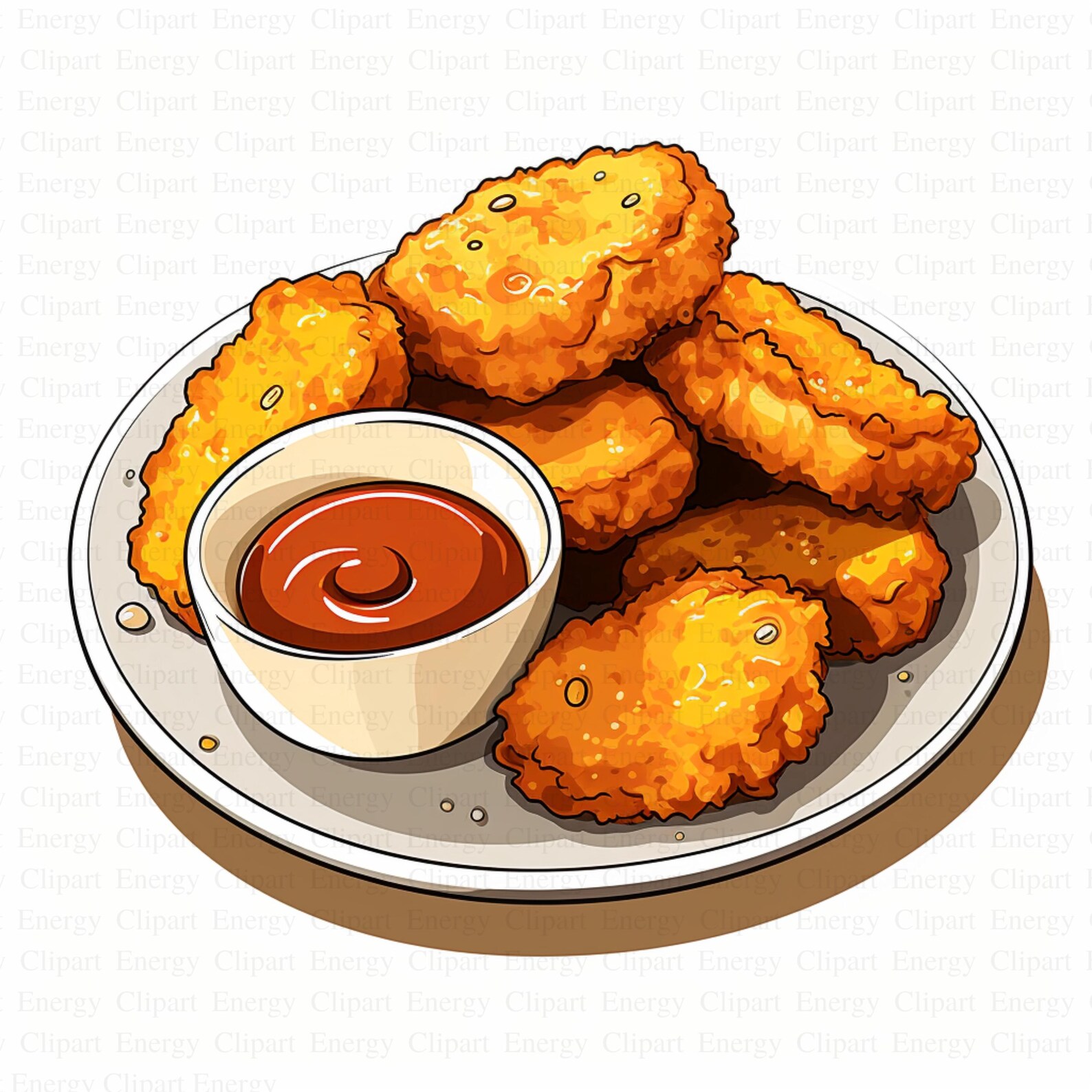 Chicken Nuggets Clipart | 5 High Quality Jpg's | Digital Download ...