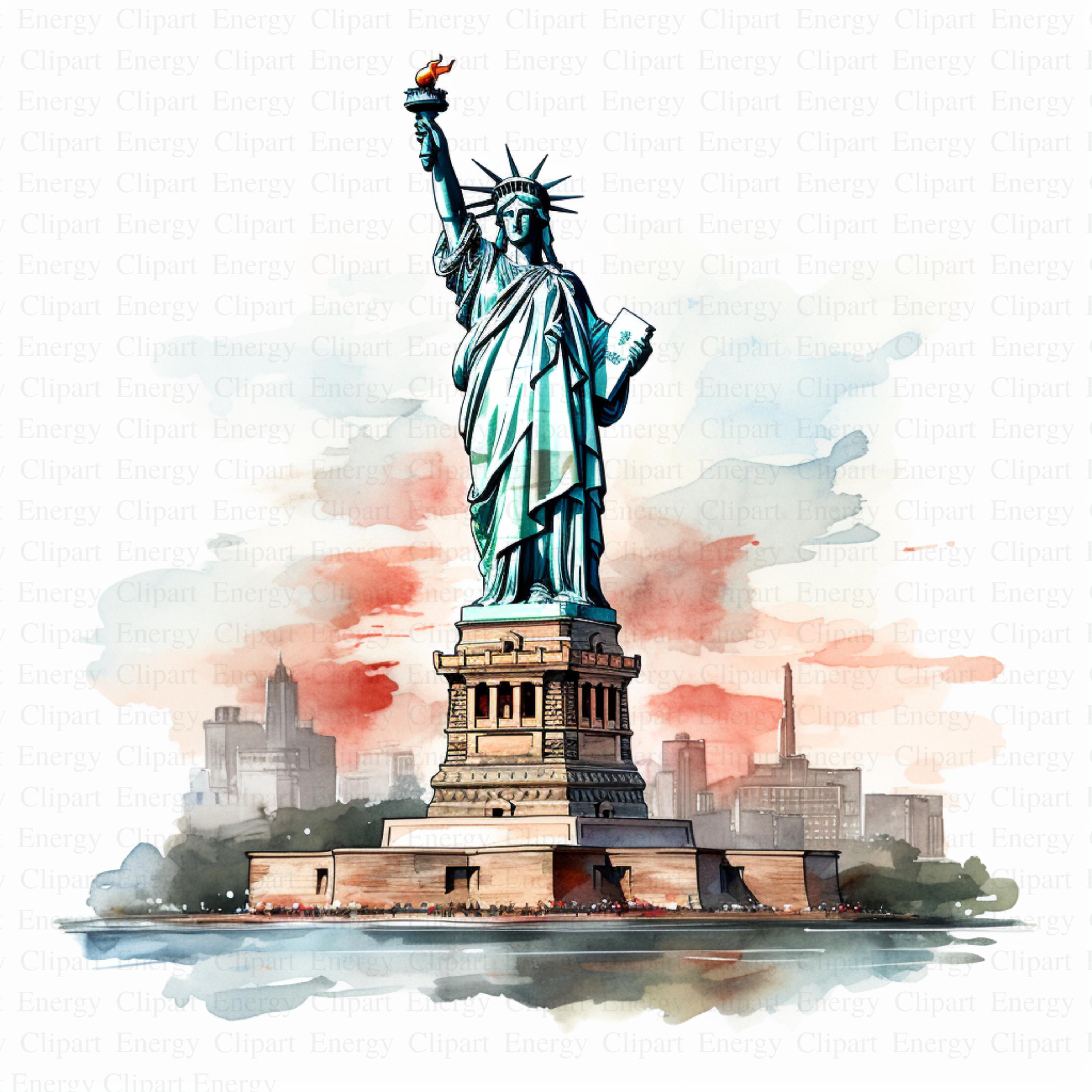 Statue of Liberty Clipart | 10 High Quality Jpgs | Digital Download ...