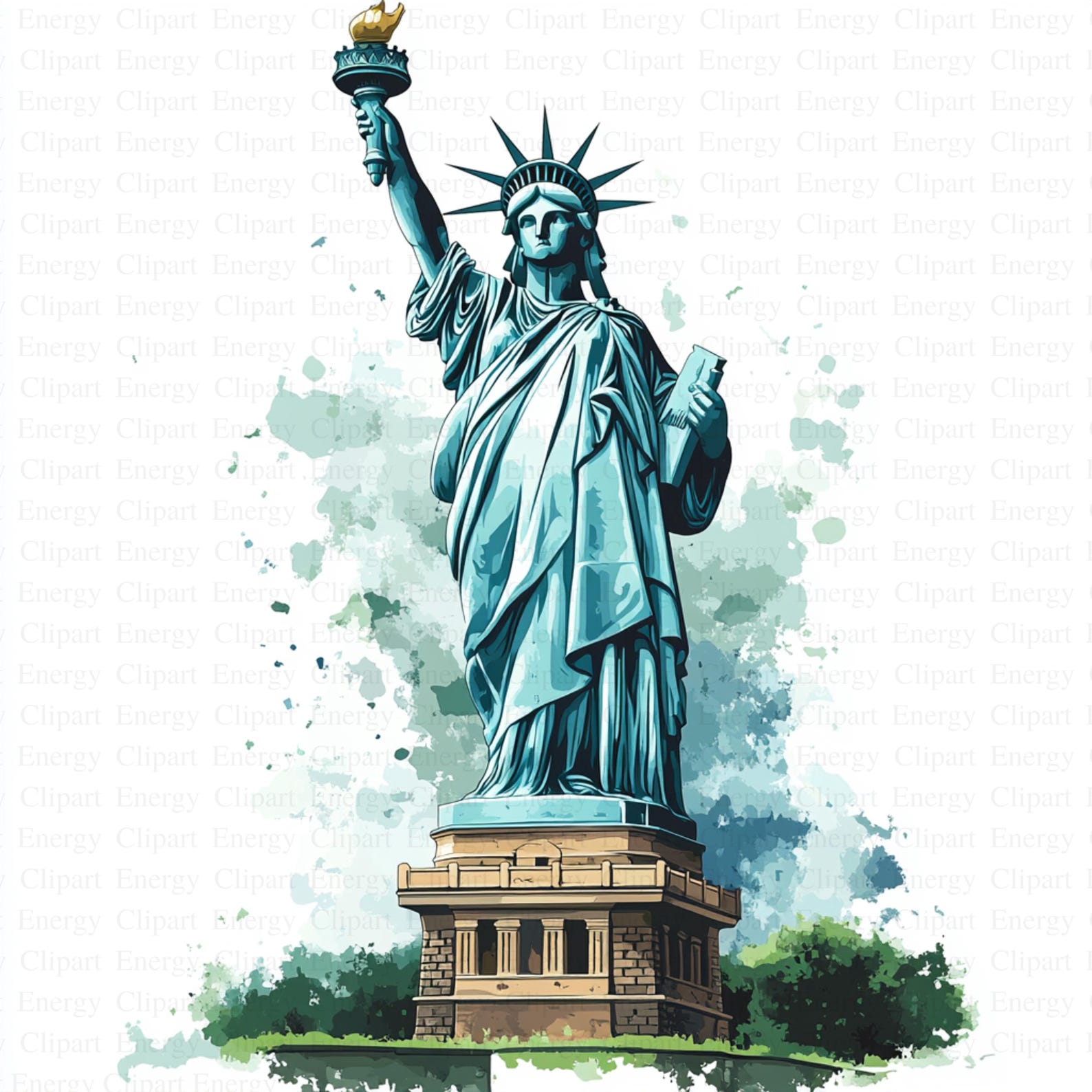 Statue of Liberty Clipart | 10 High Quality Jpgs | Digital Download ...