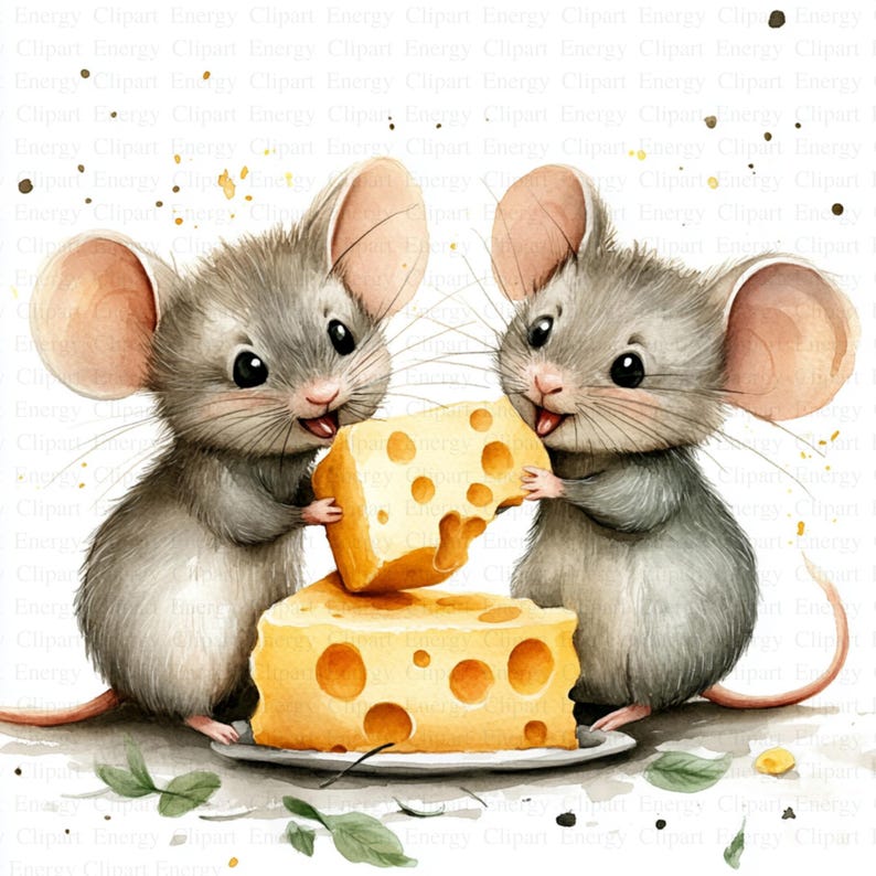 Mice Family Party Clipart | 5 High Quality Jpgs | Digital Download ...