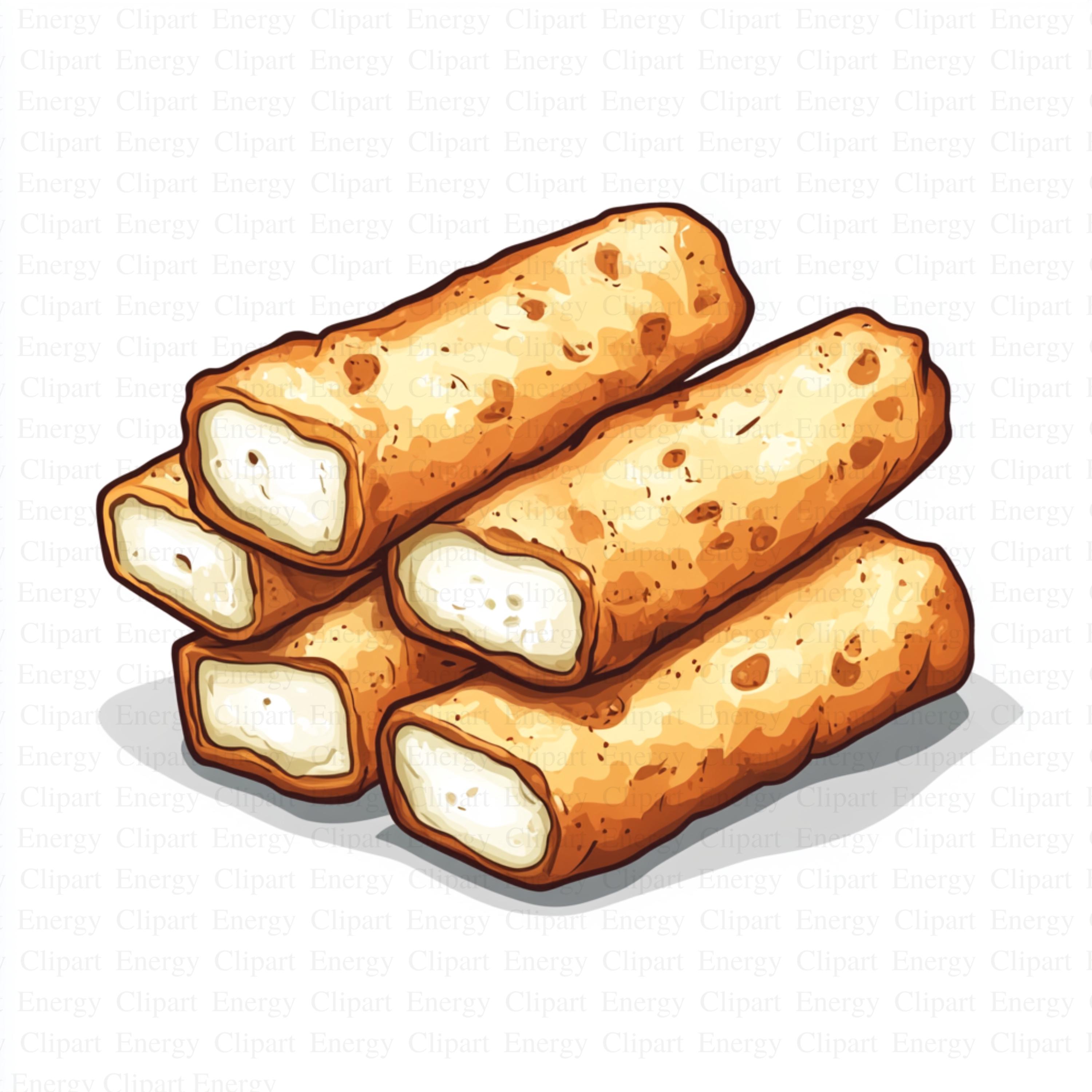 Mozzarella Sticks Clipart | 5 High Quality Jpg's | Digital Download ...