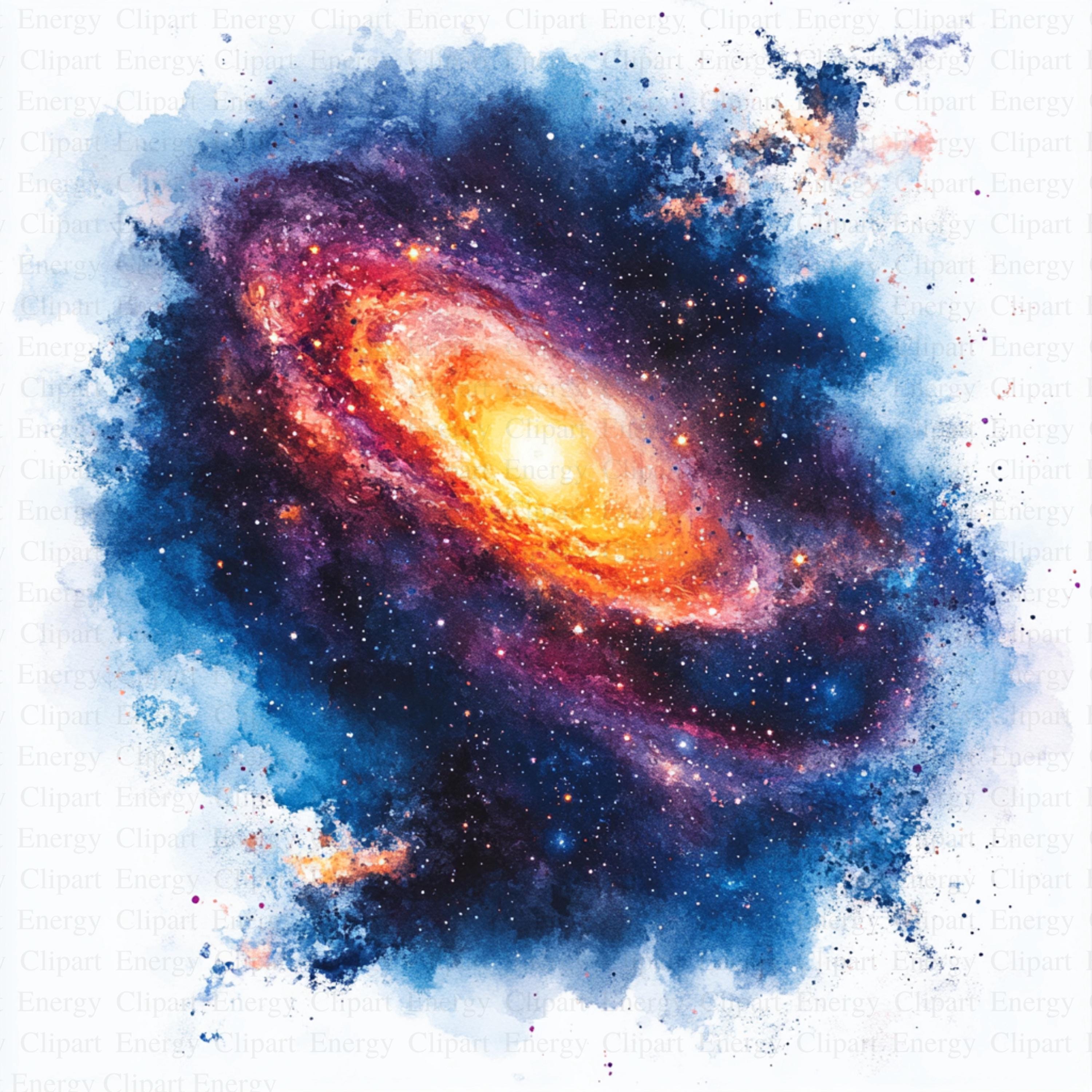 Watercolor Galaxy Backgrounds | 5 High Quality Jpgs | Digital Download ...