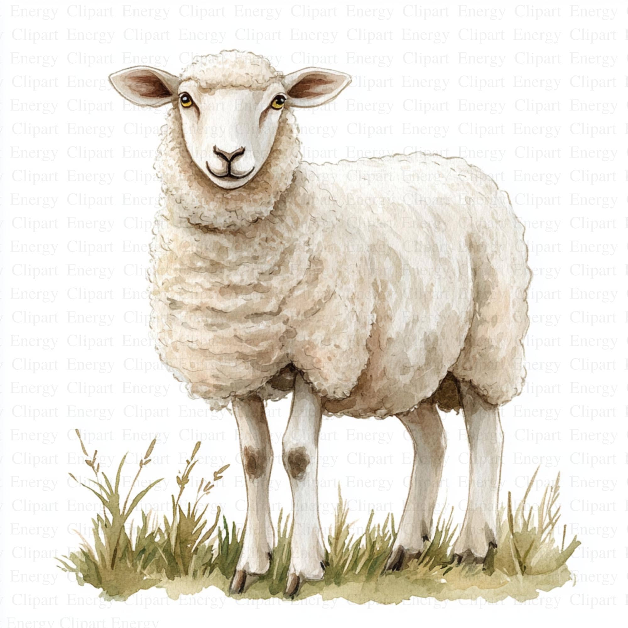 Farmyard Sheep Clipart | 5 High Quality Jpgs | Clip Art | Digital ...