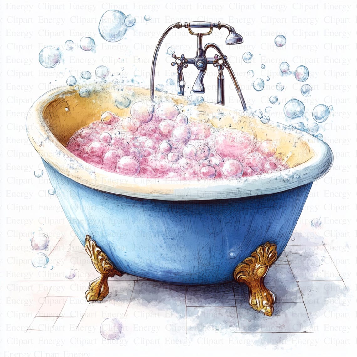 Bubble Bath Clipart | 5 High Quality Jpg's | Digital Download | Cute ...