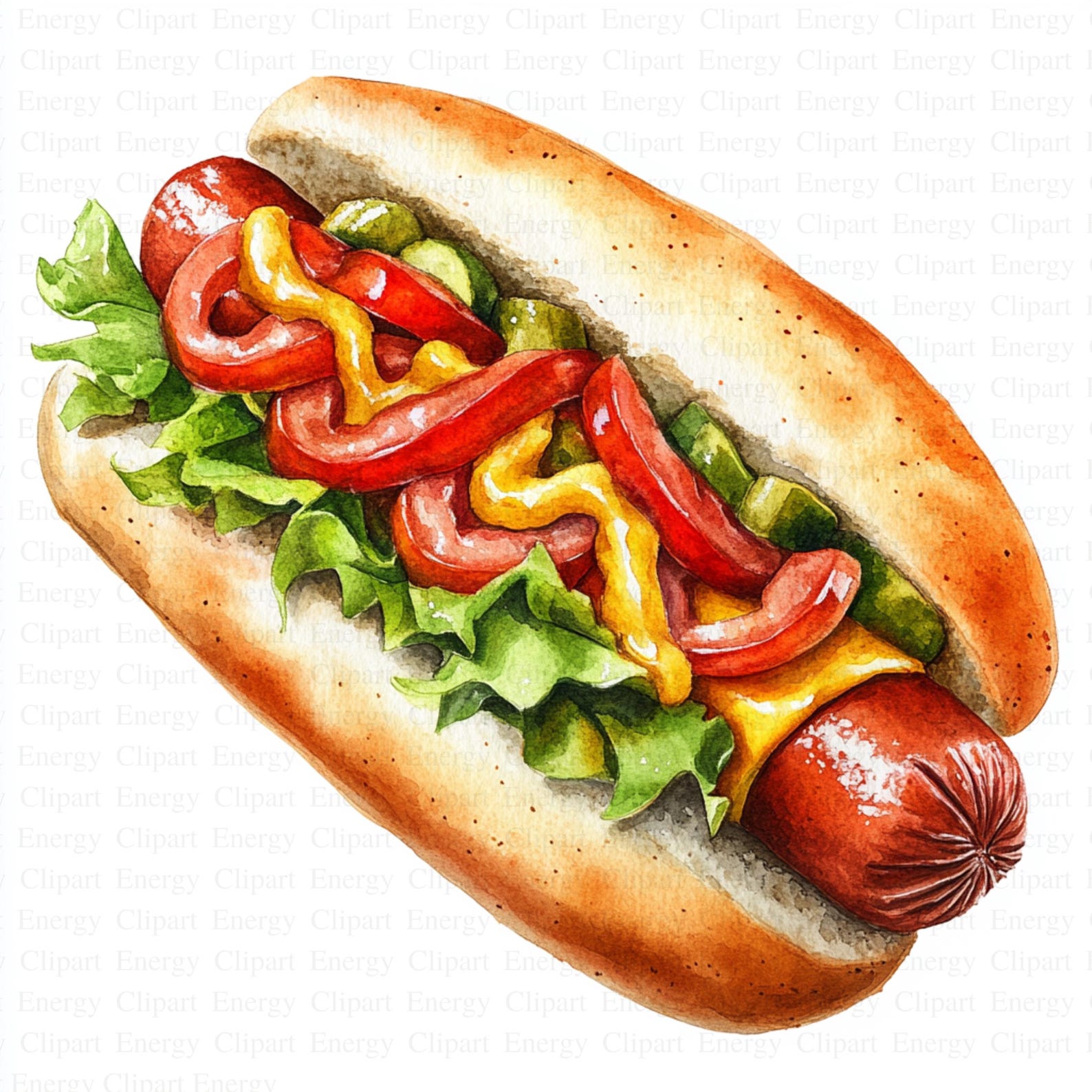 Hot Dog Clipart | 5 High Quality Jpg's | Digital Download | Hot Dog ...