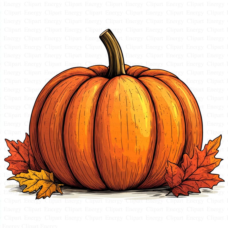 Autumn Pumpkin Clipart | 5 High Quality Jpg's | Digital Download | Fall ...