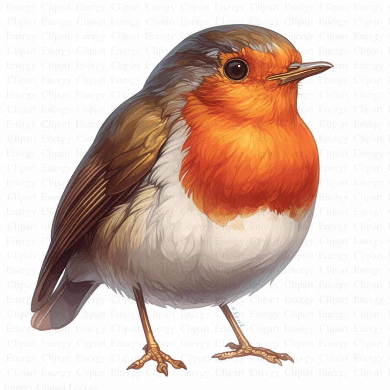 Quirky Robin Bird Clipart | 5 High Quality Jpg's | Digital Download ...