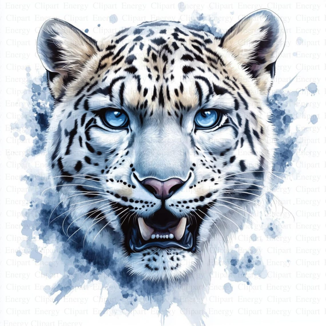 Snow Leopard Clipart | 5 High Quality Jpgs | Digital Download | Junk ...