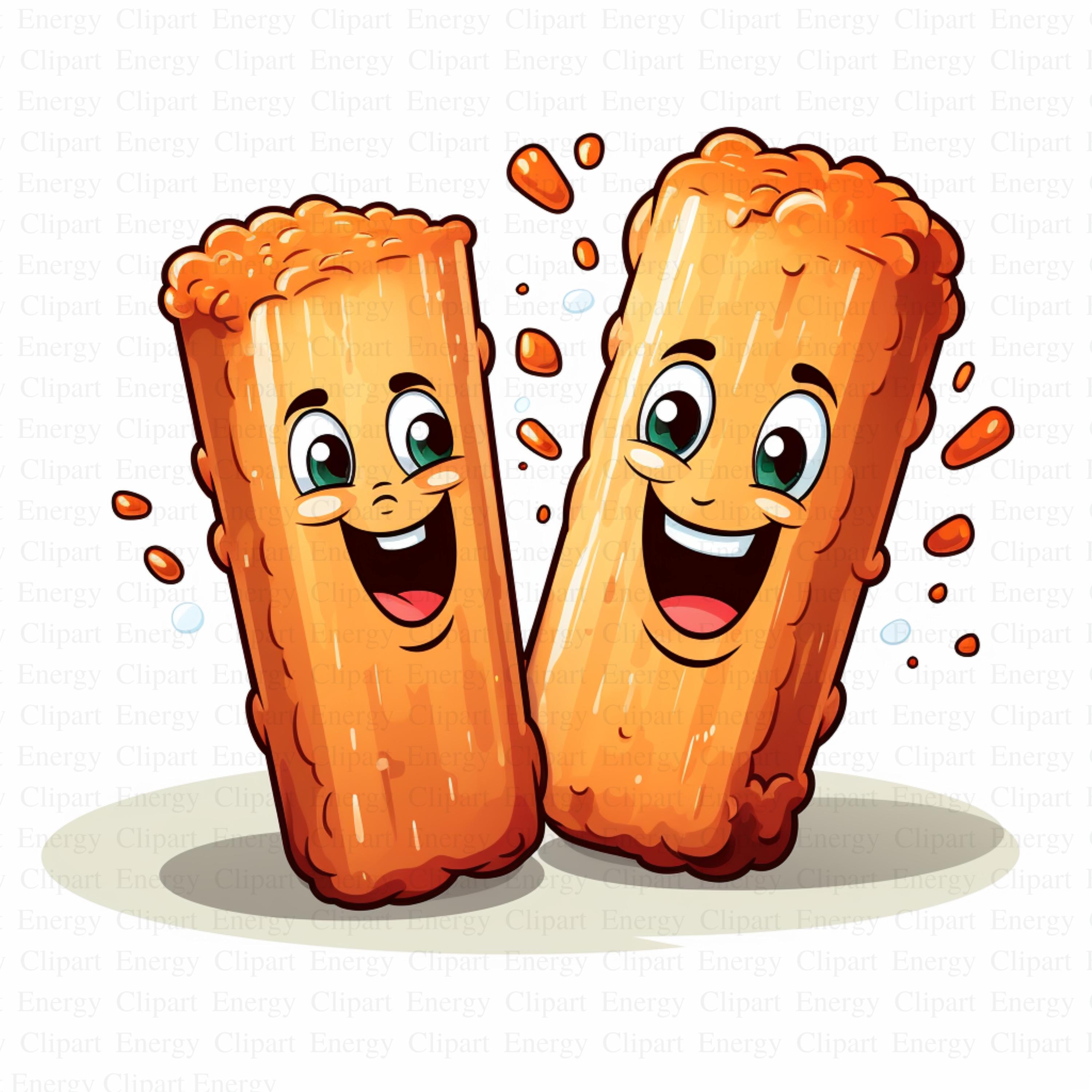 Mozzarella Sticks Clipart | 5 High Quality Jpg's | Digital Download ...