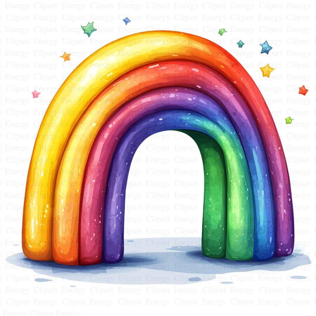 Various Rainbow Clipart | 5 High Quality Jpg's| Digital Download ...