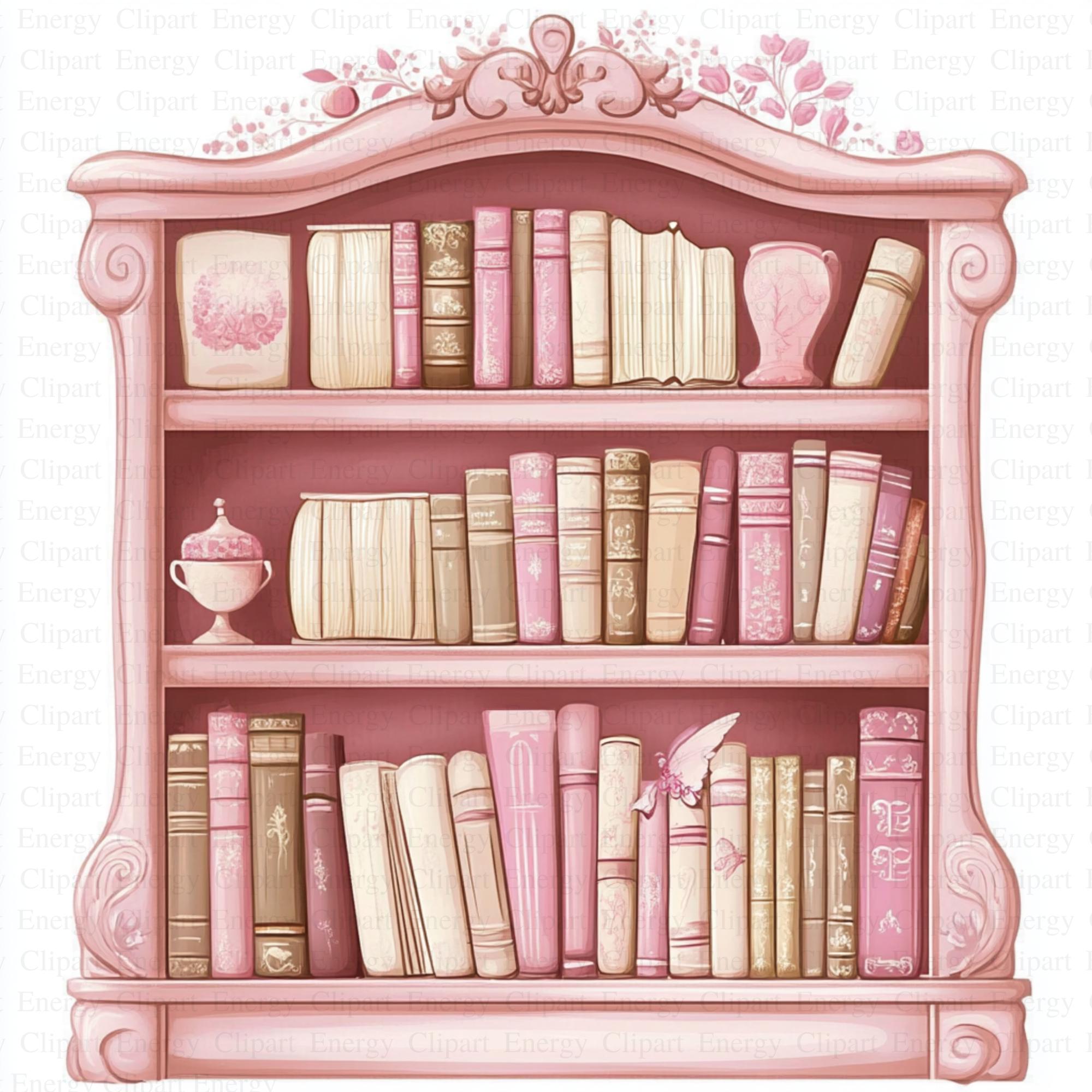 Princess Bookshelf Clipart | 5 High Quality Jpgs | Digital Download ...