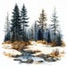 Winter Forest Clipart | 5 High Quality Jpg's | Digital Download | Snowy ...