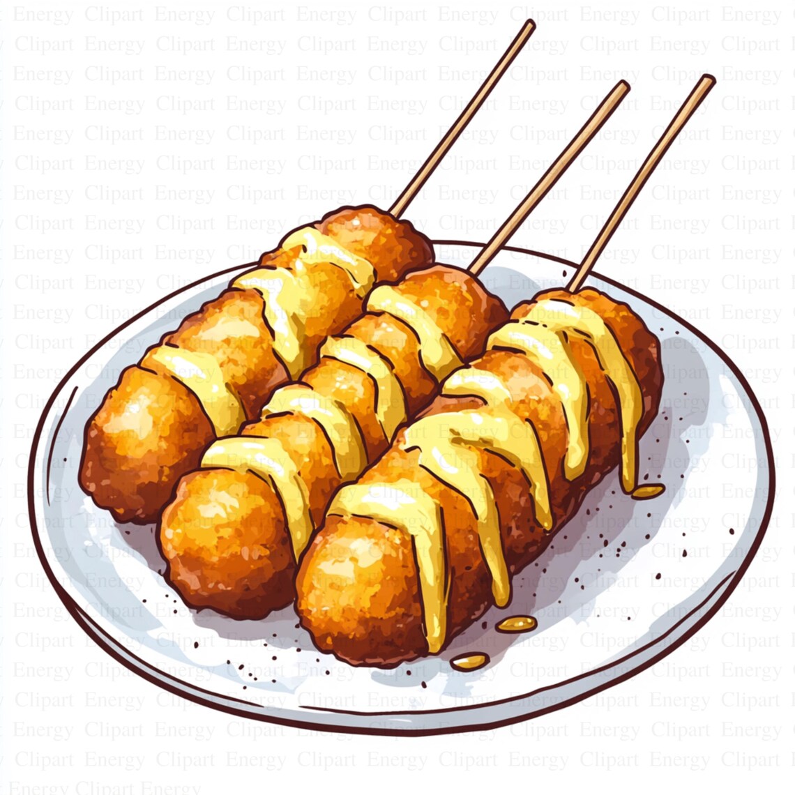 Corn Dog Clipart | 5 High Quality Jpg's | Digital Download | Corn Dog ...