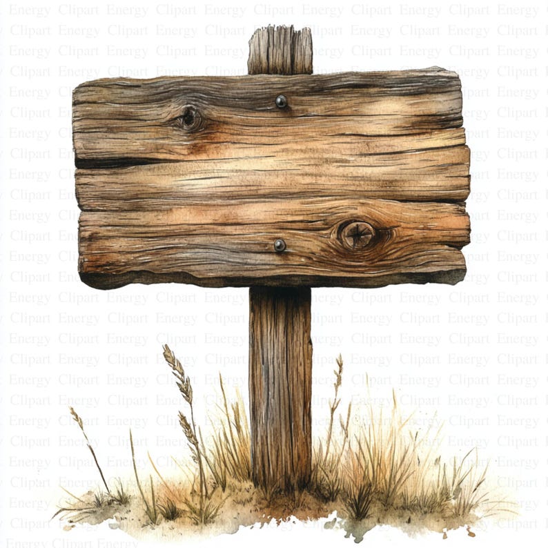 Wooden Sign Clipart | 5 High Quality Jpgs | Digital Download | Junk ...