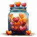 Jar of Hearts Clipart 5 High Quality Jpg's Digital Download Love Art ...