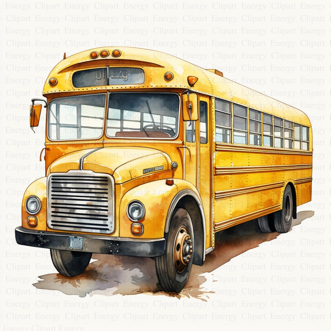 School Bus Clipart | 5 High Quality Jpg's | Digital Download | Yellow ...