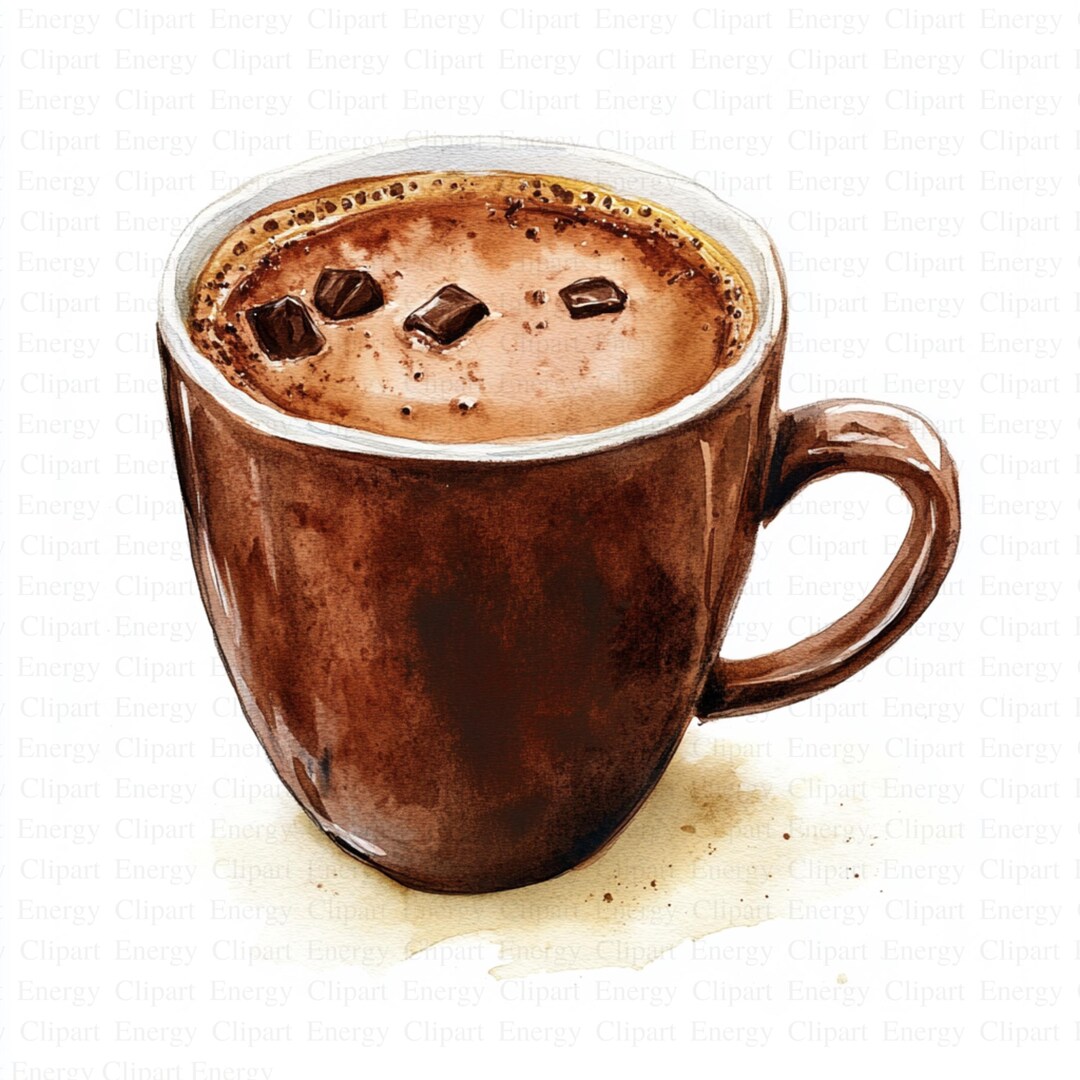 Hot Chocolate Mug Clipart | 5 High Quality Jpg's | Digital Download ...