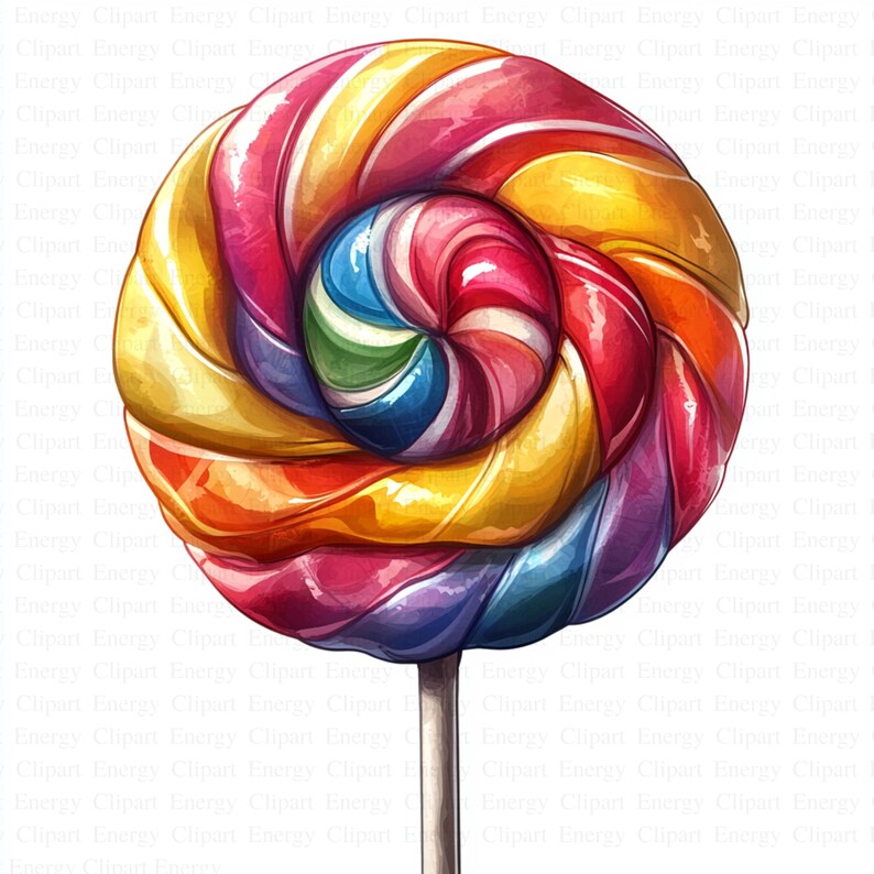 Lollipop Clipart | 5 High Quality Jpg's | Digital Download | Candy ...