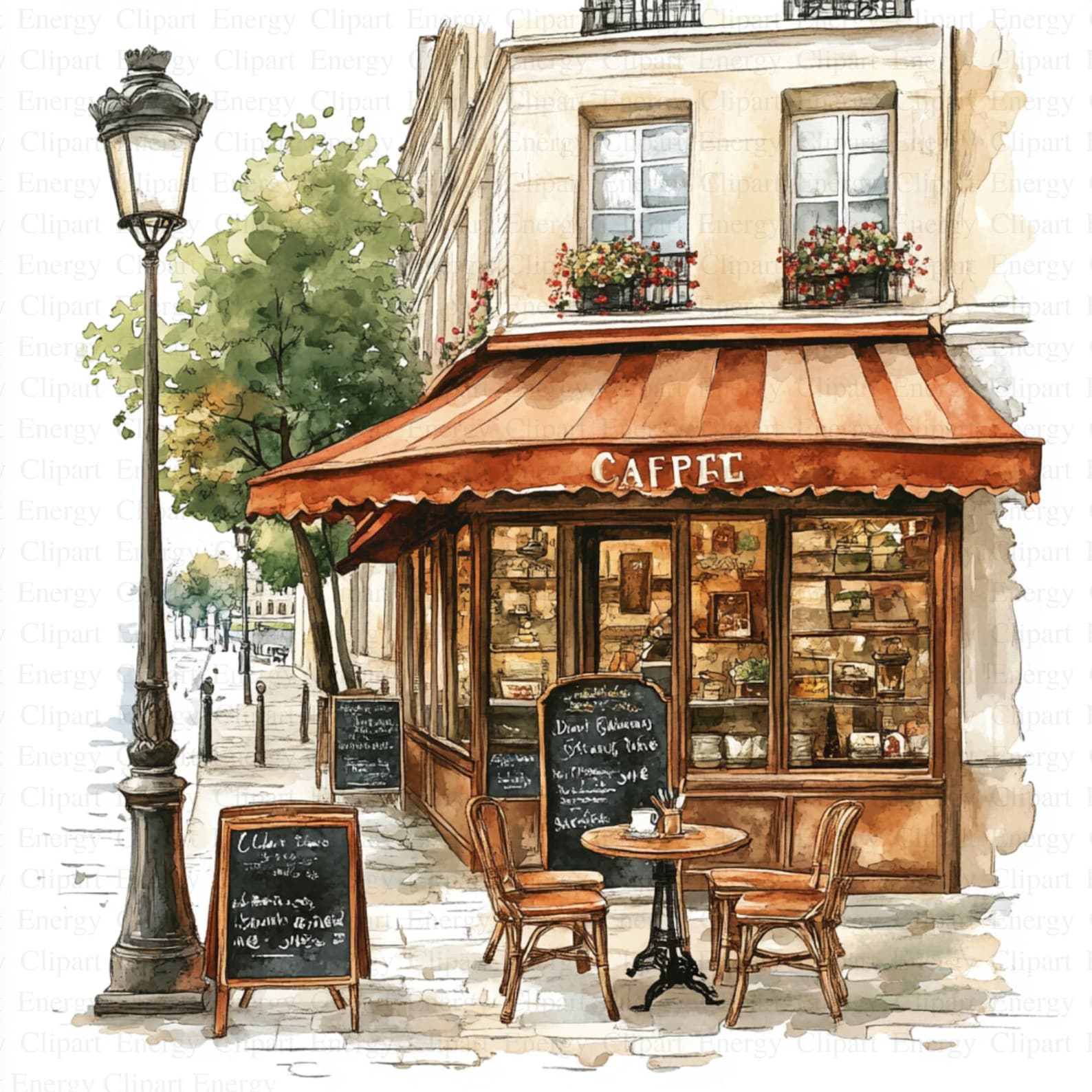 Paris Cafe Clipart | 5 High Quality Jpgs | Digital Download | Wall Art ...