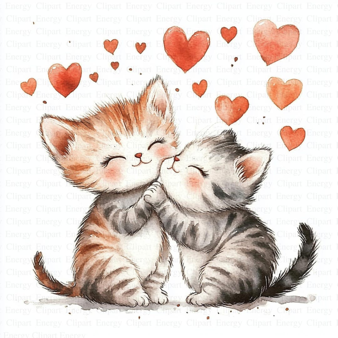 Cat and Kitten Clipart | 5 High Quality Jpgs | Digital Download ...