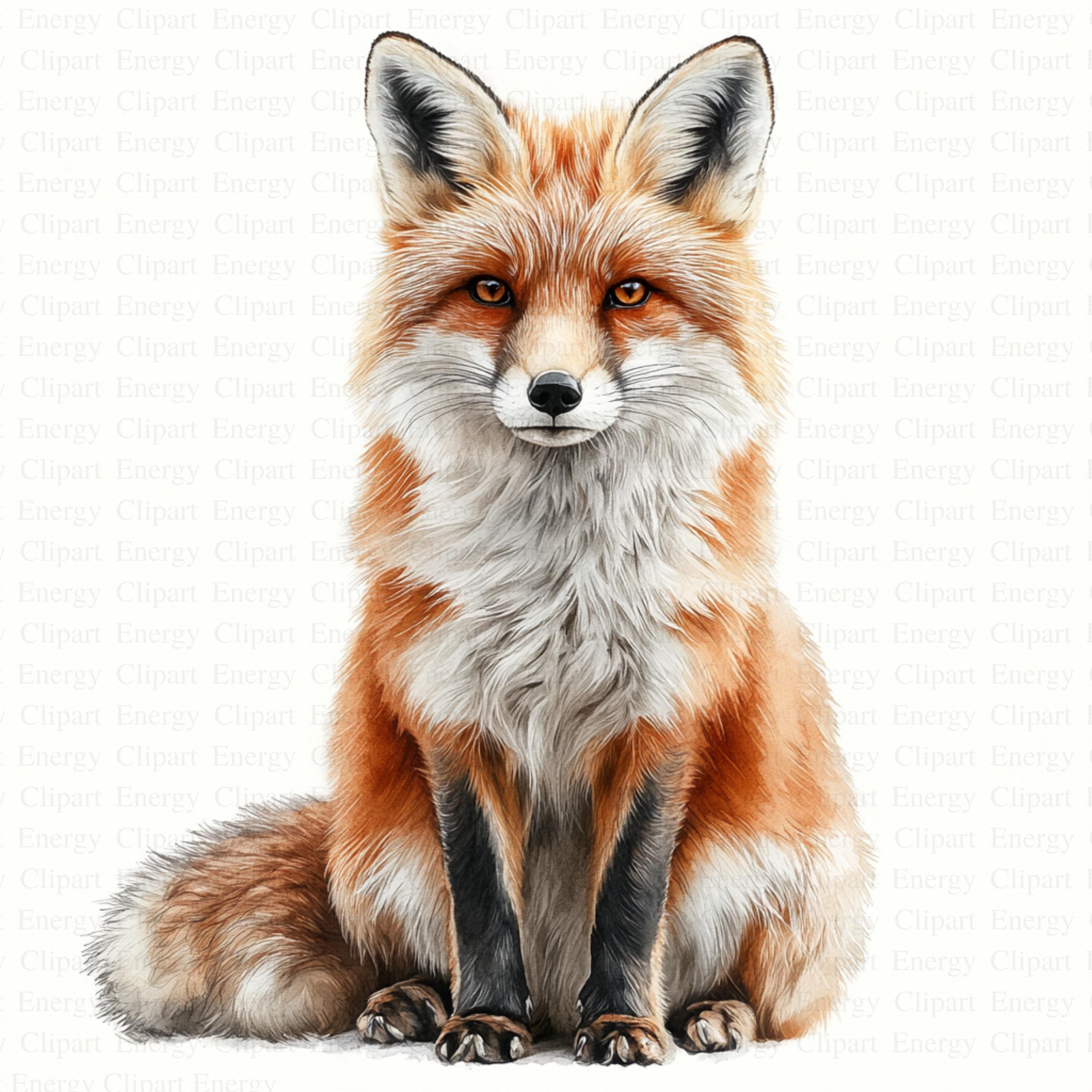 Fox Clipart | 5 High Quality Jpg's | Digital Download | Wildlife Art ...