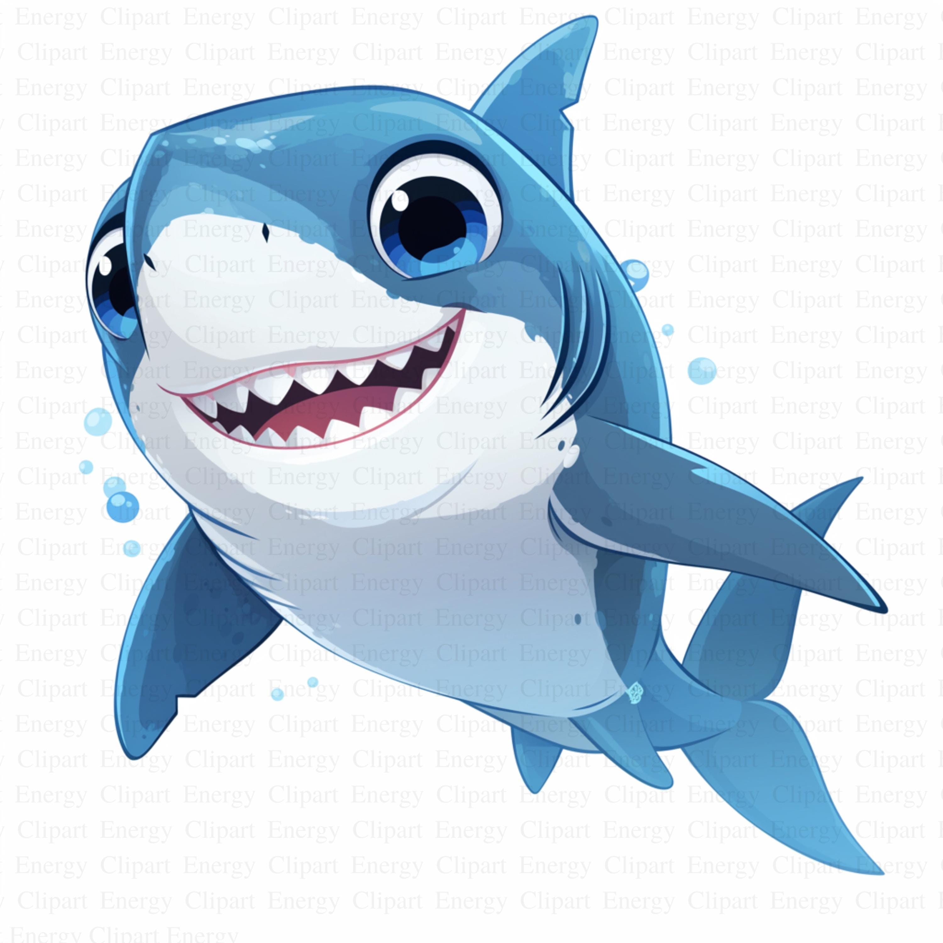 Shark Clipart | 5 High Quality Jpg's | Digital Download | Ocean ...