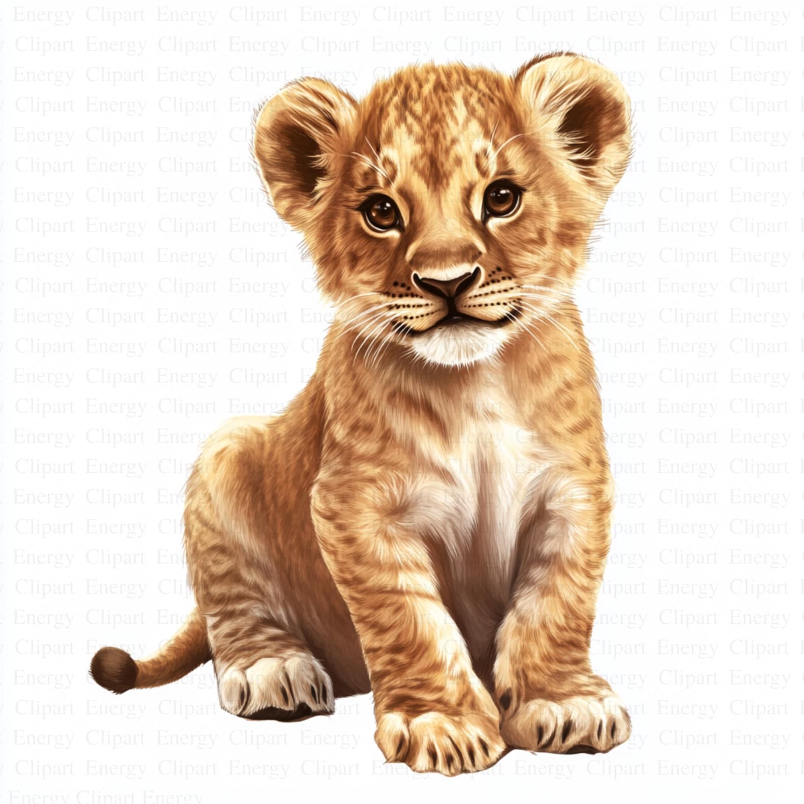 Cute Lion Cub Clipart | 5 High Quality Jpg's | Digital Download ...