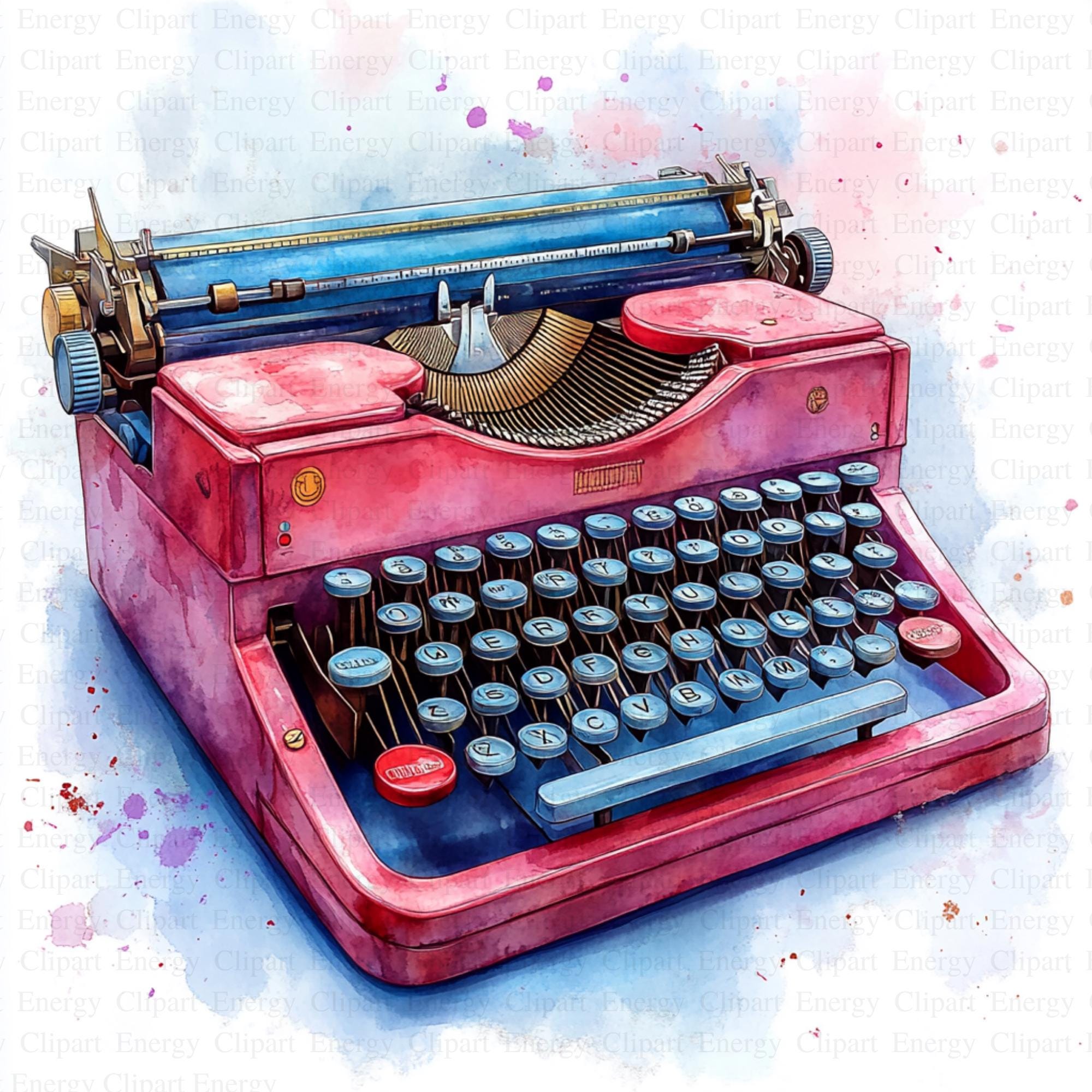 Typewriter Clipart | 5 High Quality Jpgs | Digital Download | Digital ...