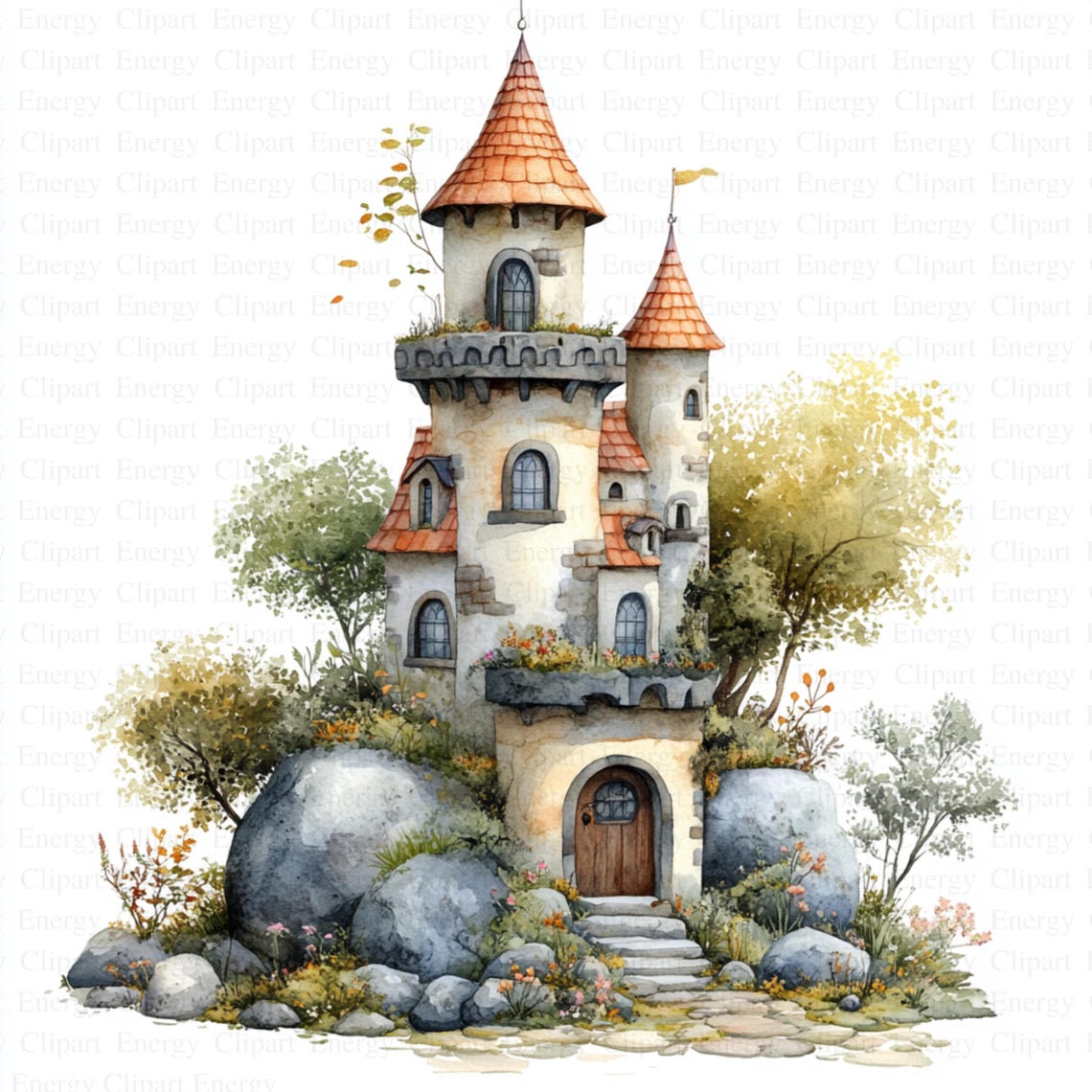 Fairy Towers Clipart | 5 High Quality Jpg's | Digital Download ...