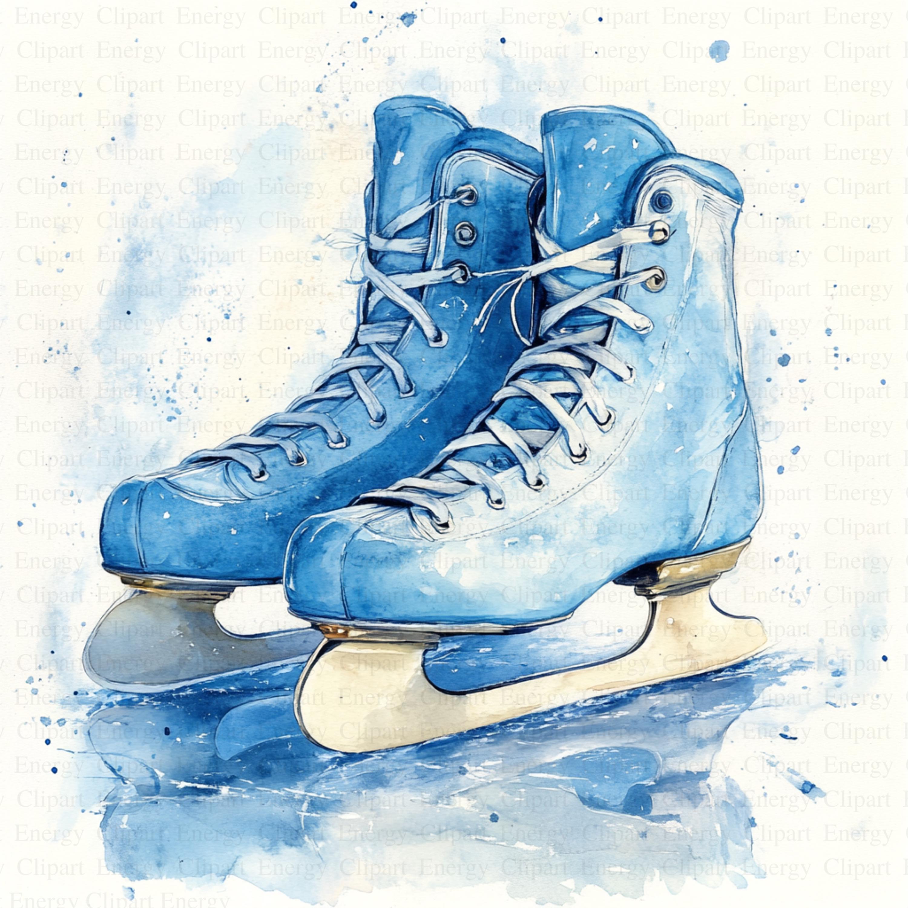 Ice Skates Clipart | 5 High Quality Jpg's | Digital Download | Skates ...
