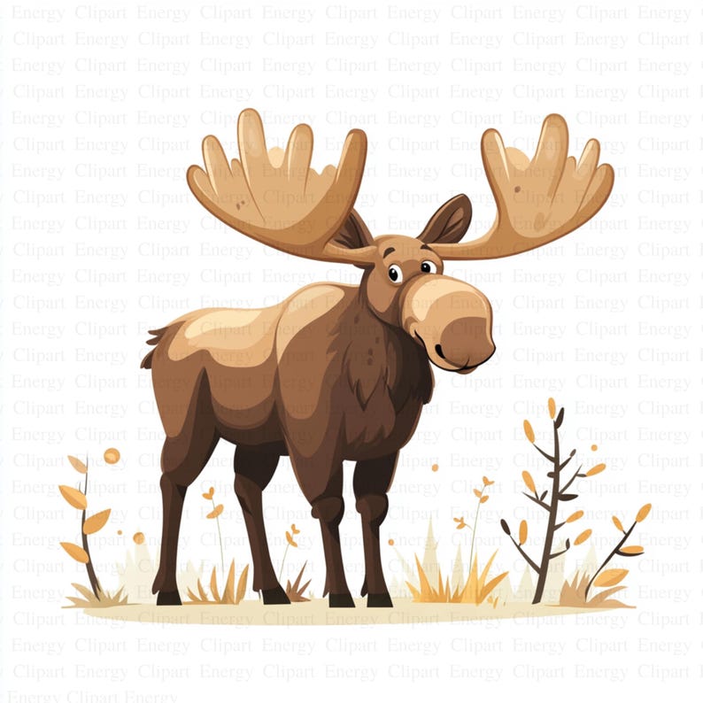 Moose Clipart | 5 High Quality Jpg's | Digital Download | Rustic Art ...