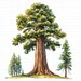 Sequoia Trees Clipart | 5 High Quality Jpgs | Digital Download | Card ...