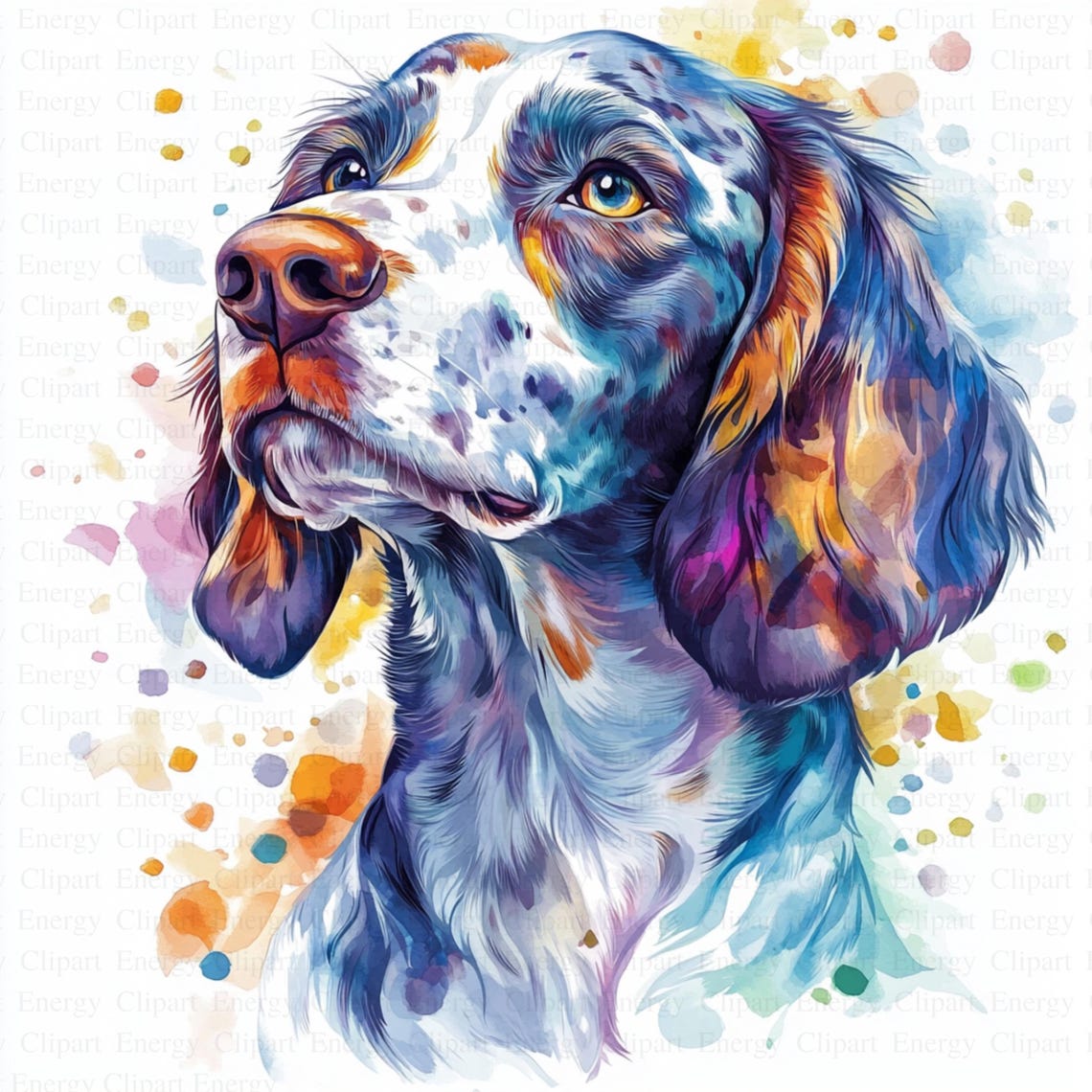 English Setter Clipart 5 High Quality Jpg's Digital Download Dog Art ...