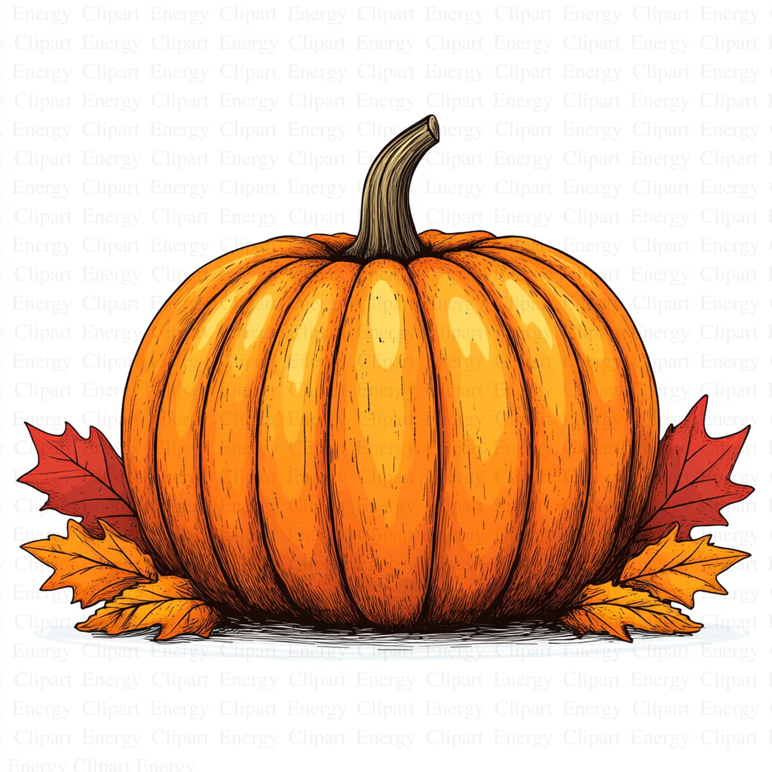 Autumn Pumpkin Clipart | 5 High Quality Jpg's | Digital Download | Fall ...