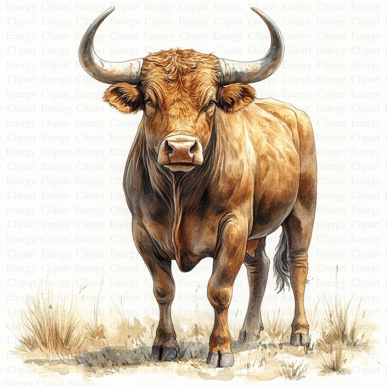 Bull Clipart | 5 High Quality Jpgs | Instant Digital Download | Digital ...