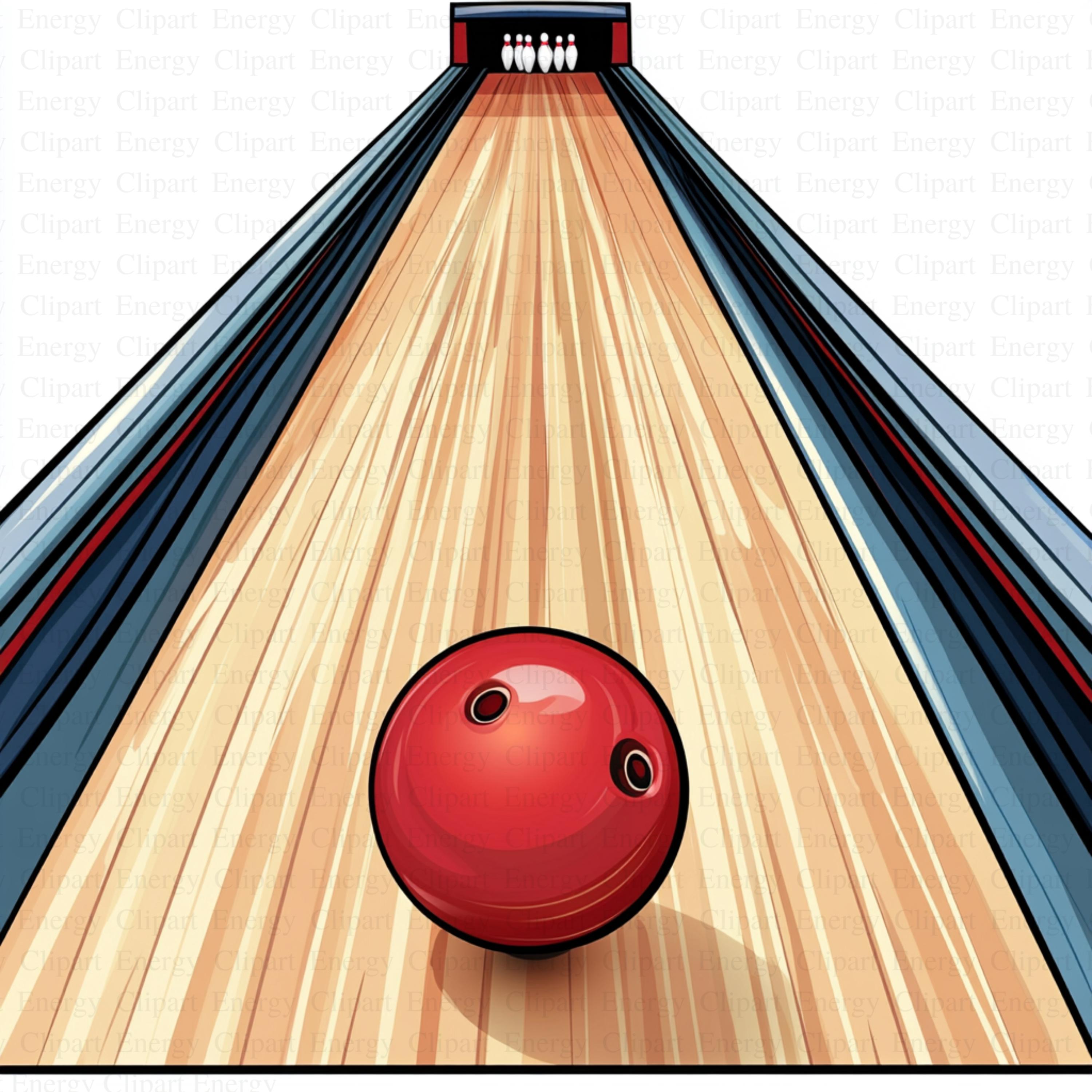 Bowling Lane Clipart | 5 High Quality Jpg's | Digital Download | Sports ...