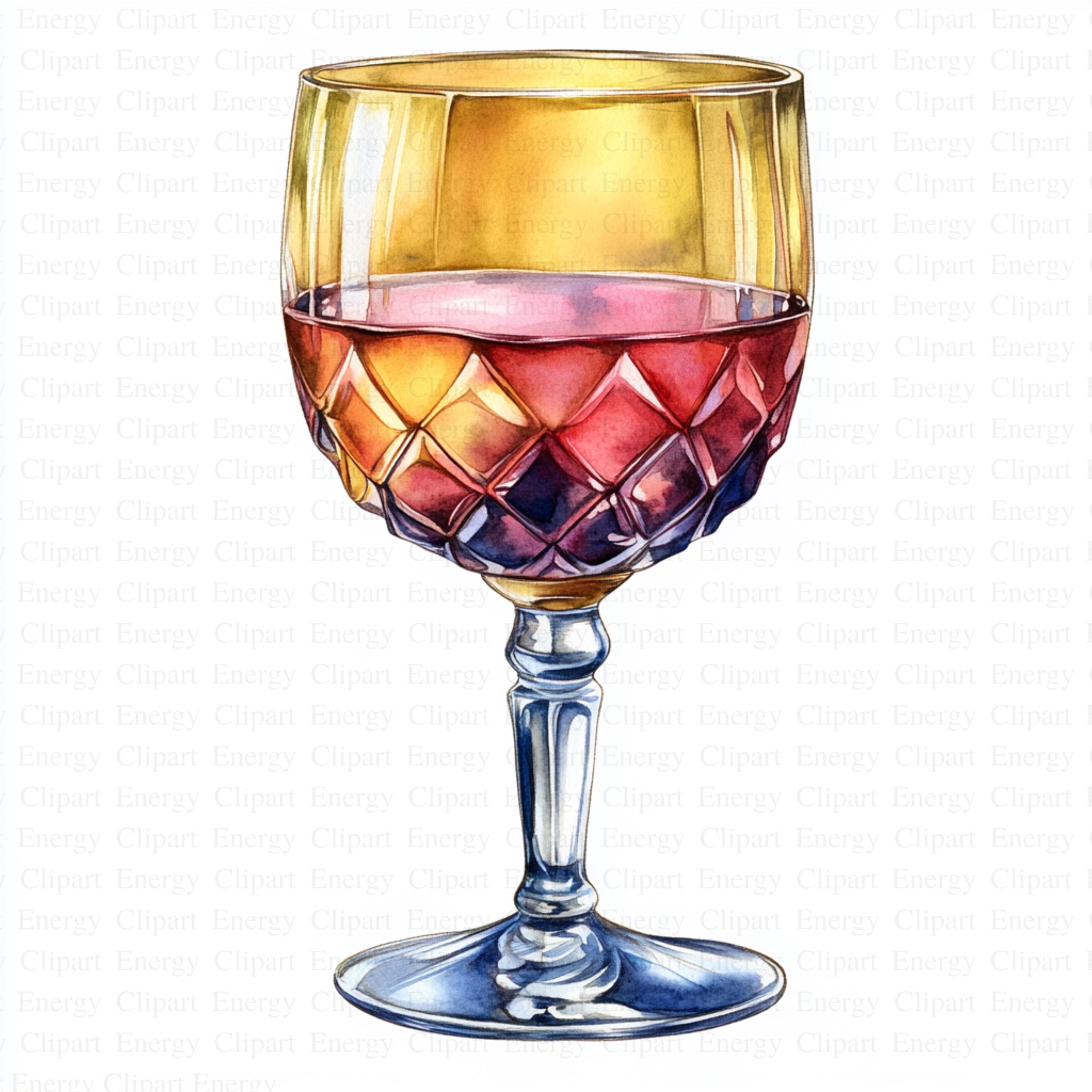 Watercolor Goblet Clipart | 5 High Quality Jpg's | Digital Download ...