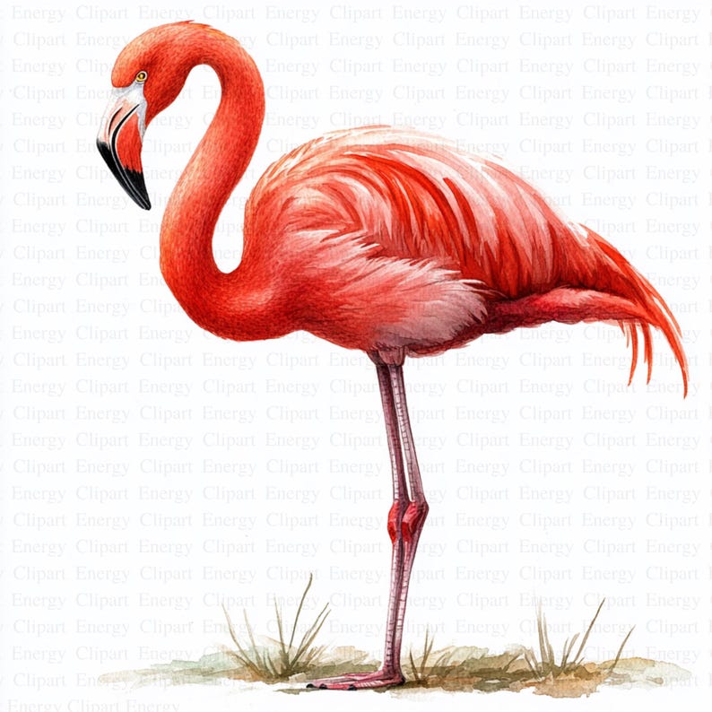 Flamingo Clipart | 5 High Quality Jpgs | Digital Download | Digital ...