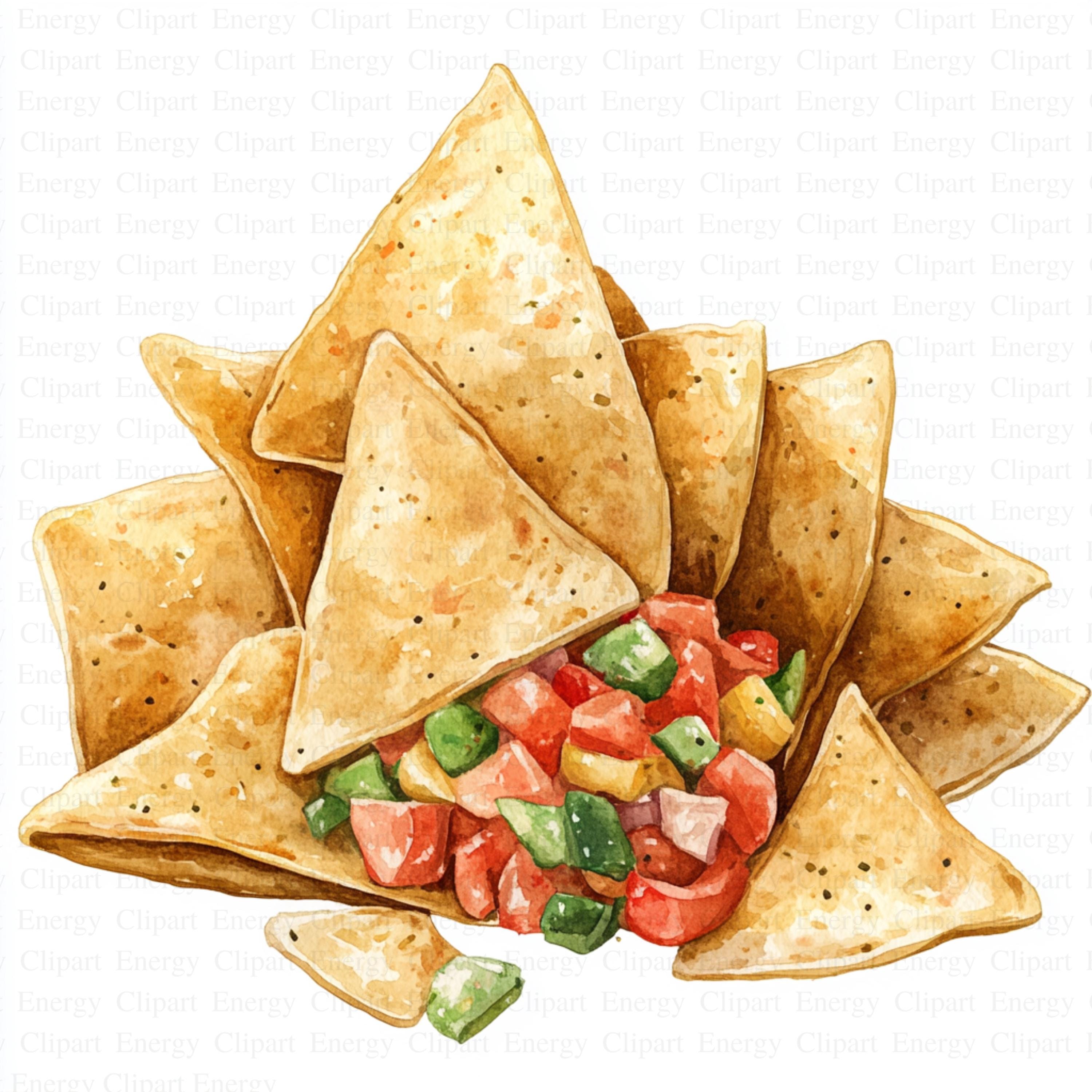 Nachos Clipart 5 High Quality Jpg's Digital Download Nachos Graphics ...