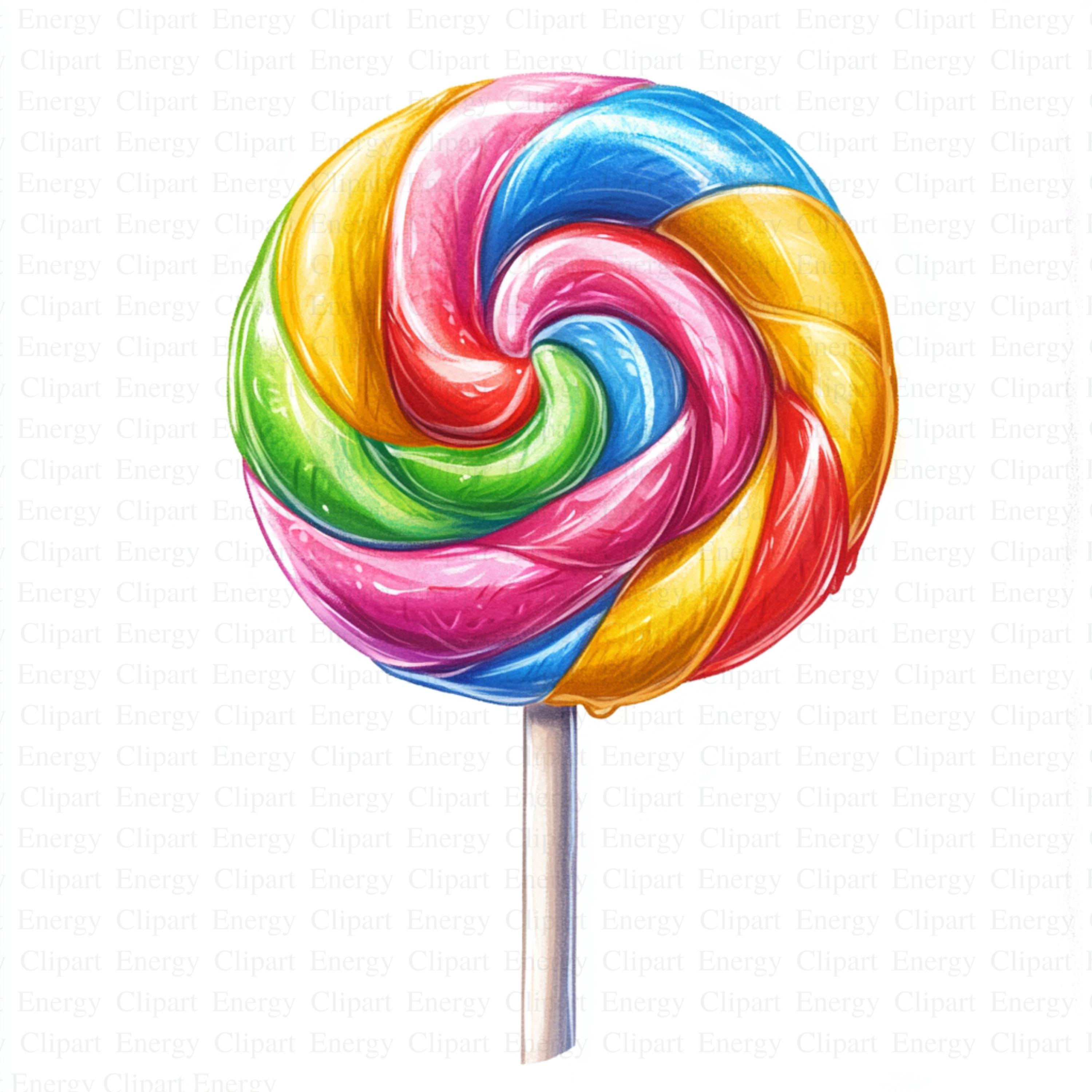 Lollipop Clipart | 5 High Quality Jpg's | Digital Download | Candy ...