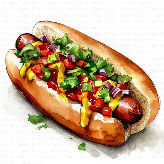 Chili Cheese Dog Drawing