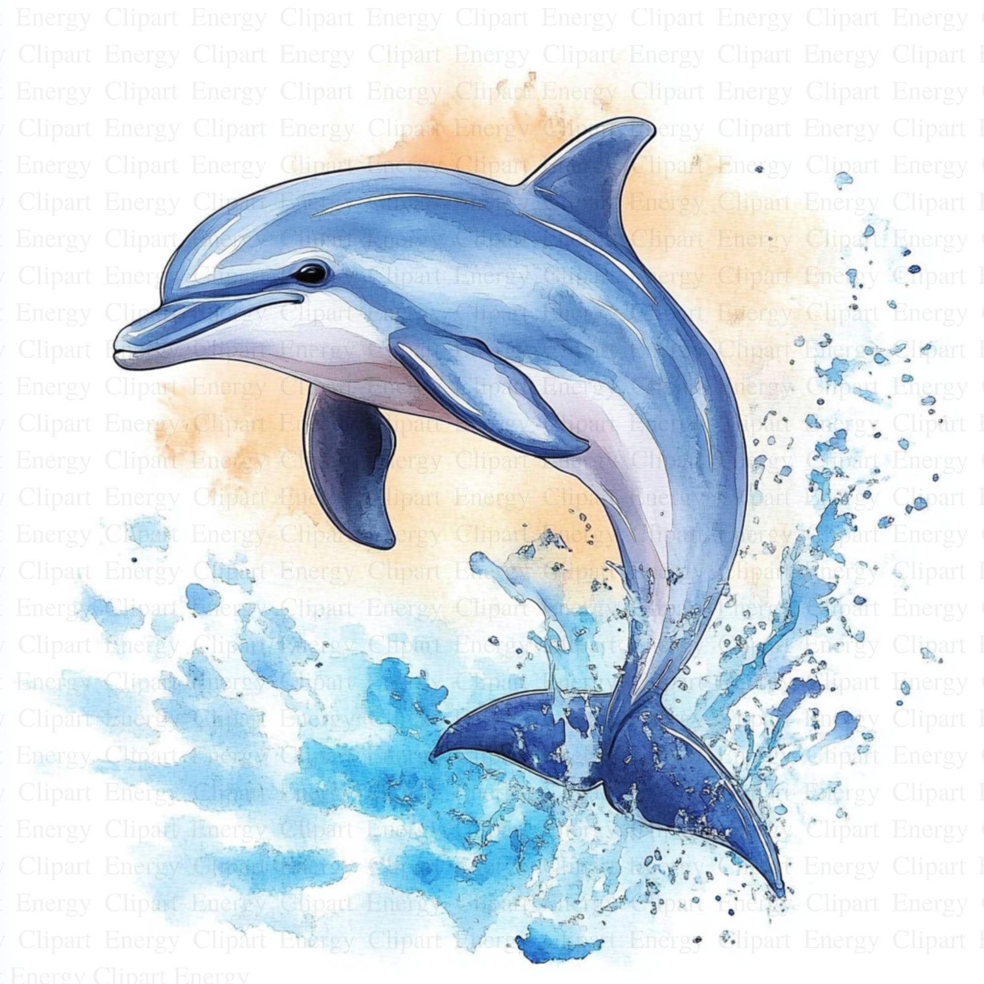 Dolphin Clipart | 5 High Quality Jpgs | Digital Download | Dolphin ...