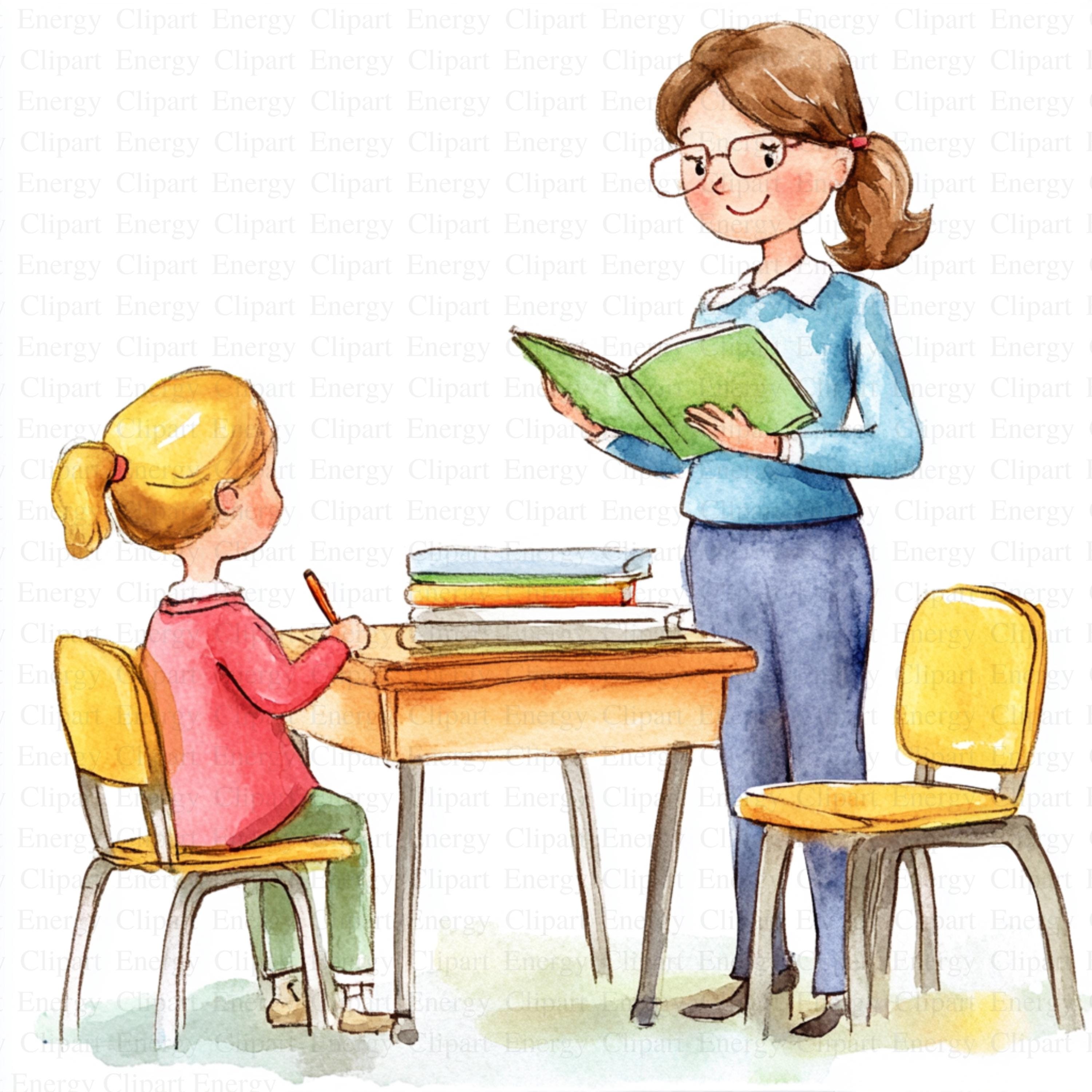 School Teacher Clipart | 5 High Quality Jpg's | Digital Download ...