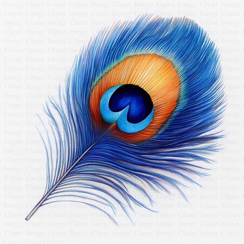 Peacock Feathers Clipart | 5 High Quality Jpg's | Digital Download ...