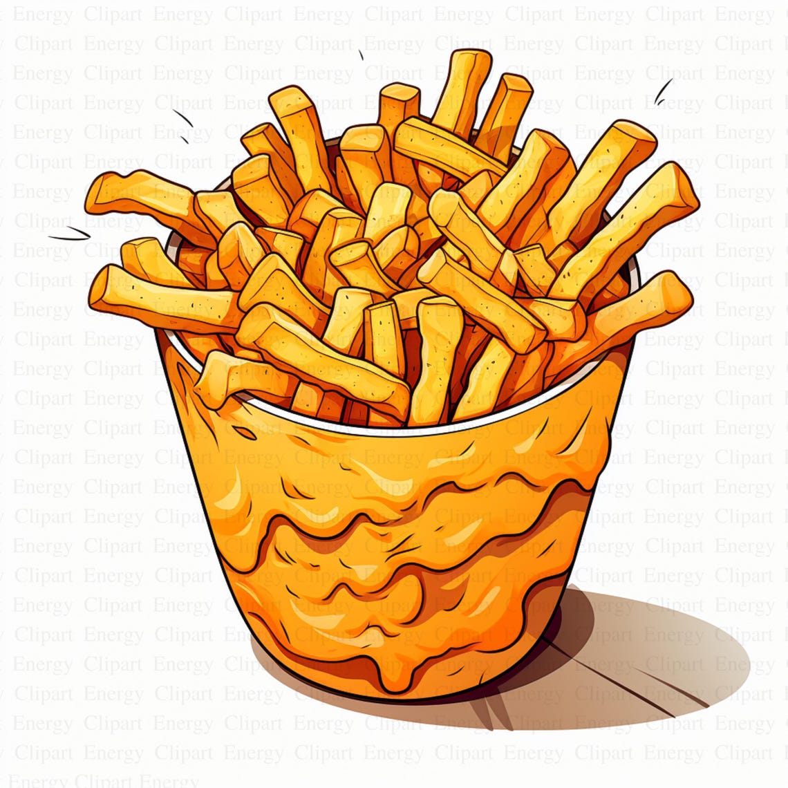 Cheese Fries Clipart | 5 High Quality Jpg's | Digital Download | Fries Graphics | Fast Food ...