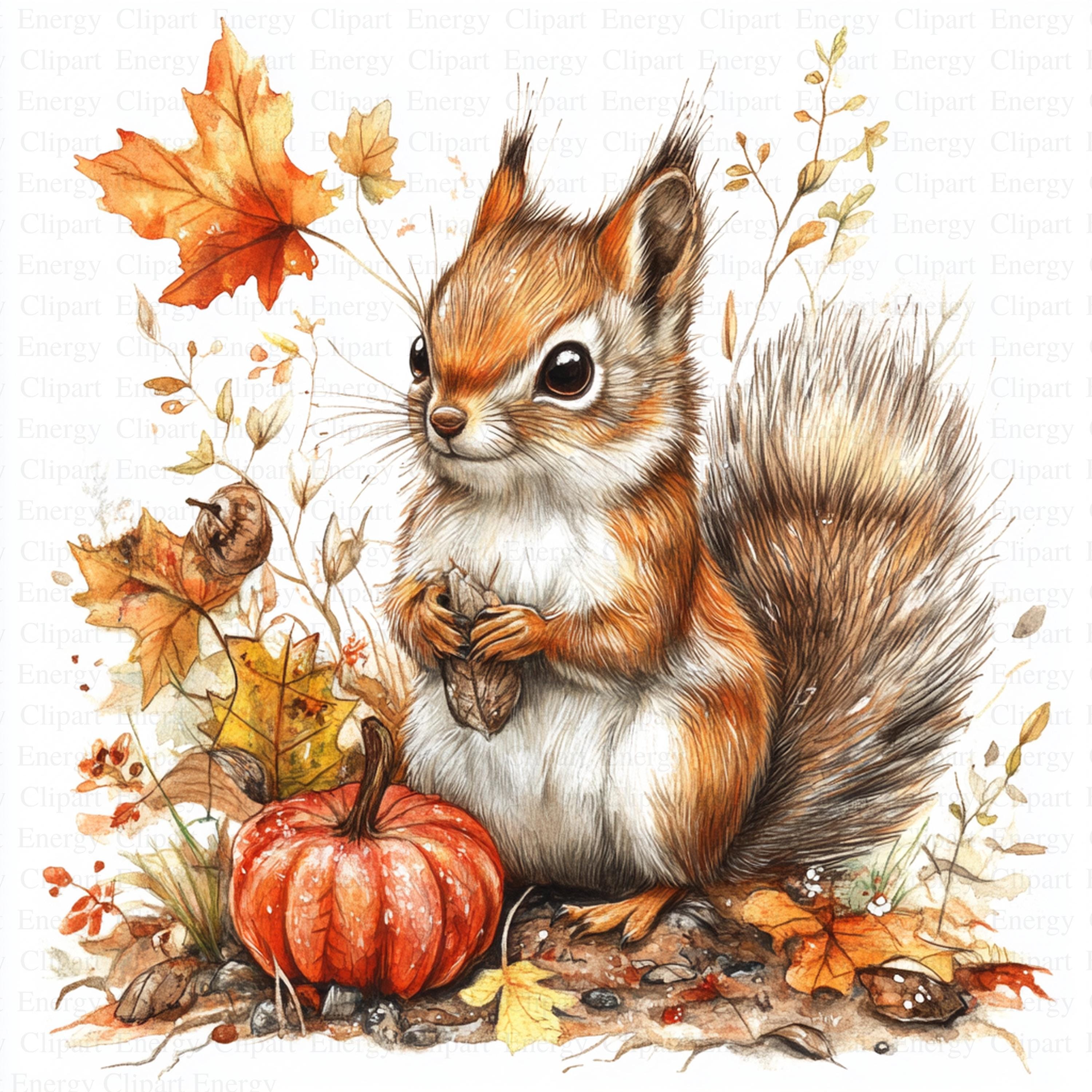 Autumn Wildlife Clipart | 5 High Quality Jpg's | Digital Download ...