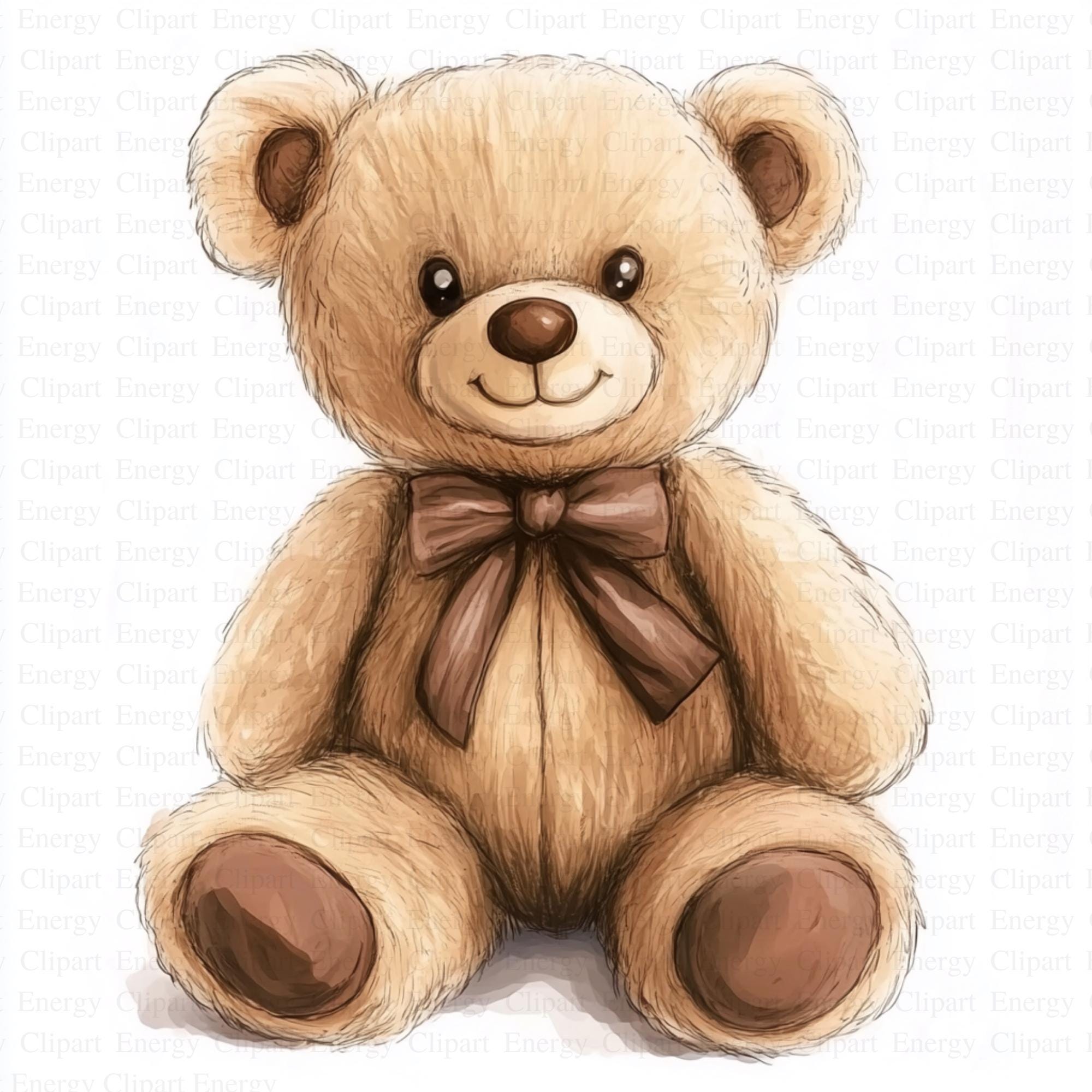 Teddy Bear Clipart | 5 High Quality Jpg's | Digital Download | Boho ...