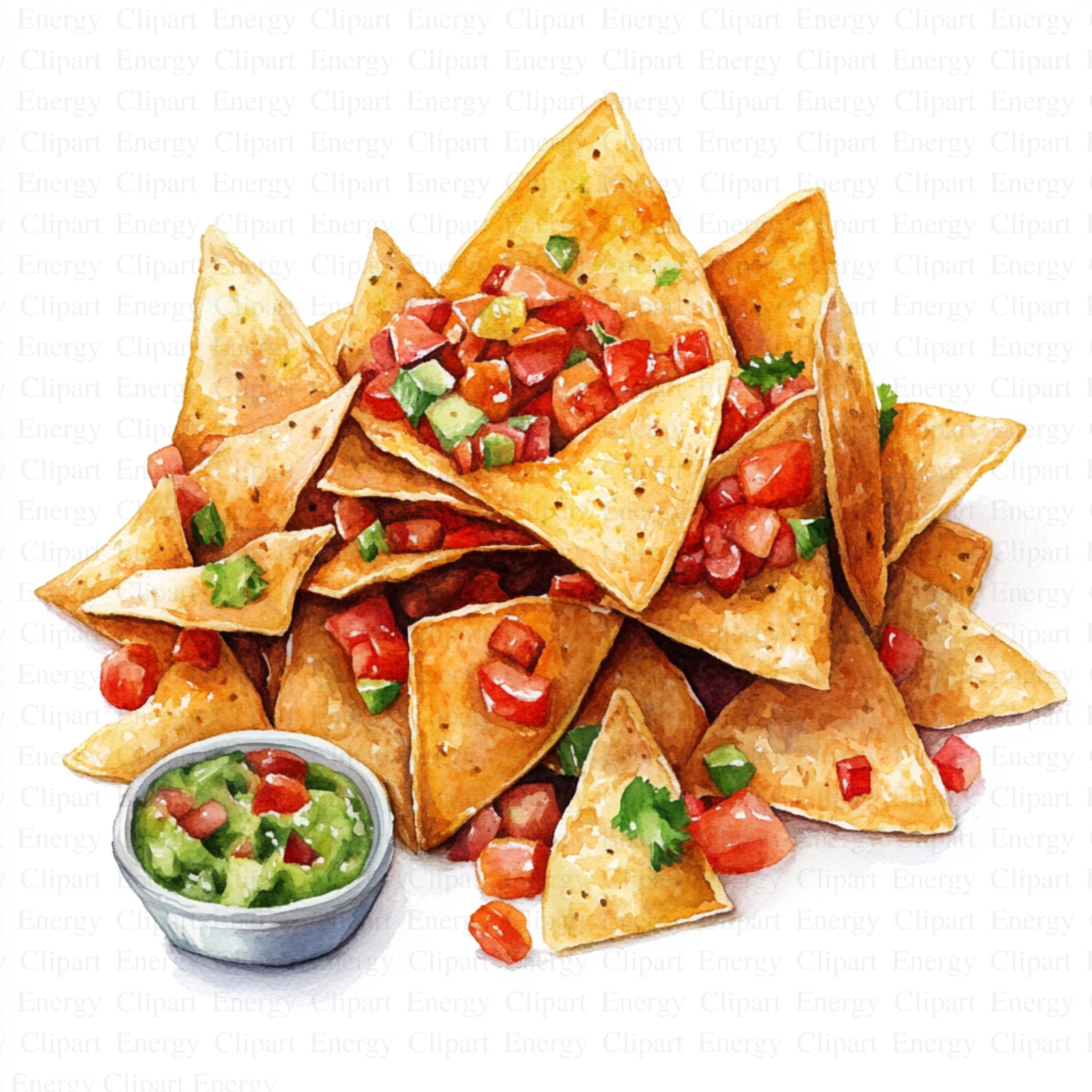 Nachos Clipart | 5 High Quality Jpg's | Digital Download | Nachos ...