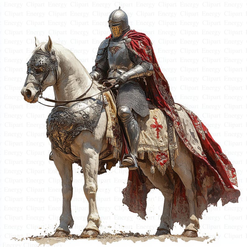 Medieval Knight Clipart | 5 High Quality Jpgs | Digital Download | Wall ...